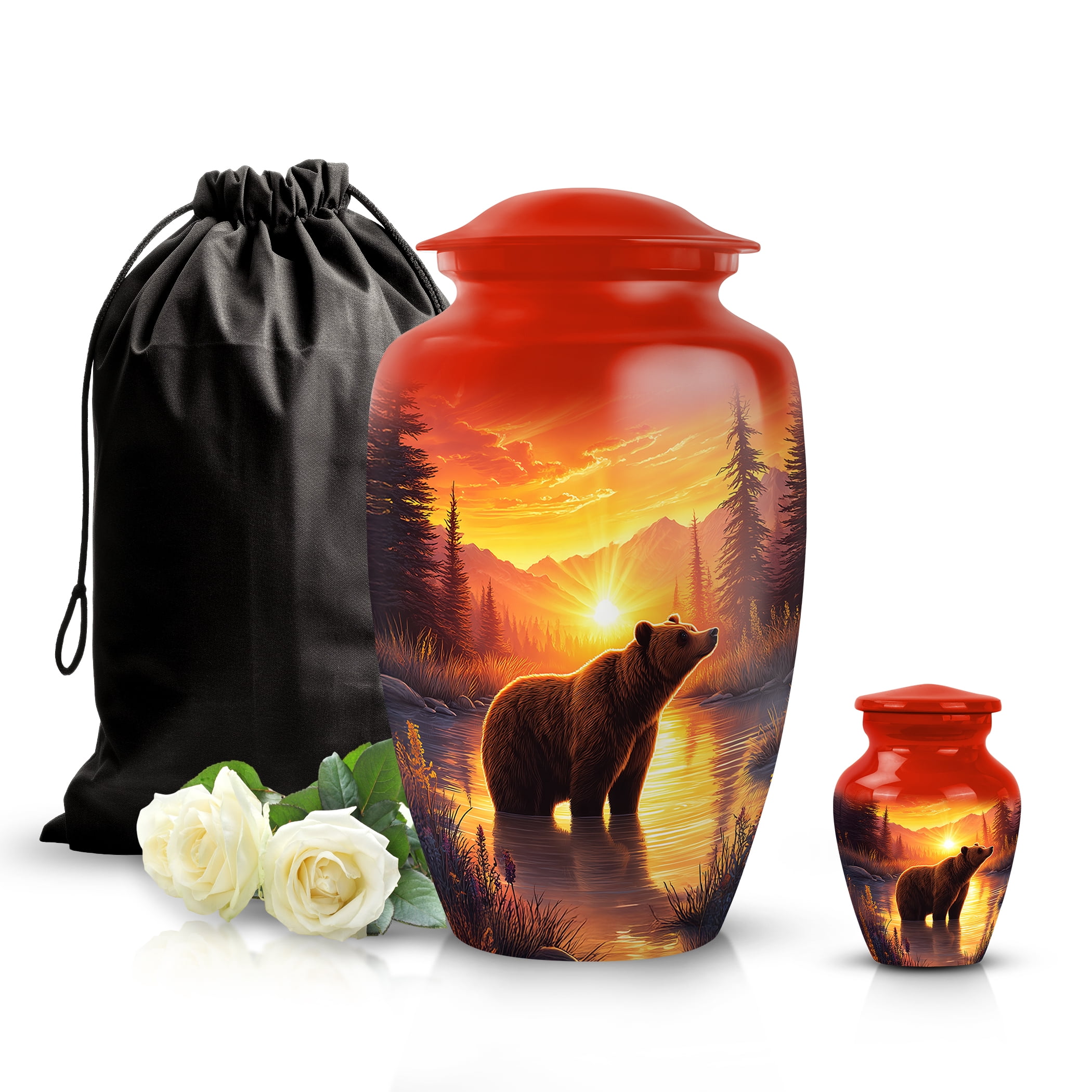 SABURIAL Bear Burial Urns for Ashes - Ash Urns for Male & Female ...