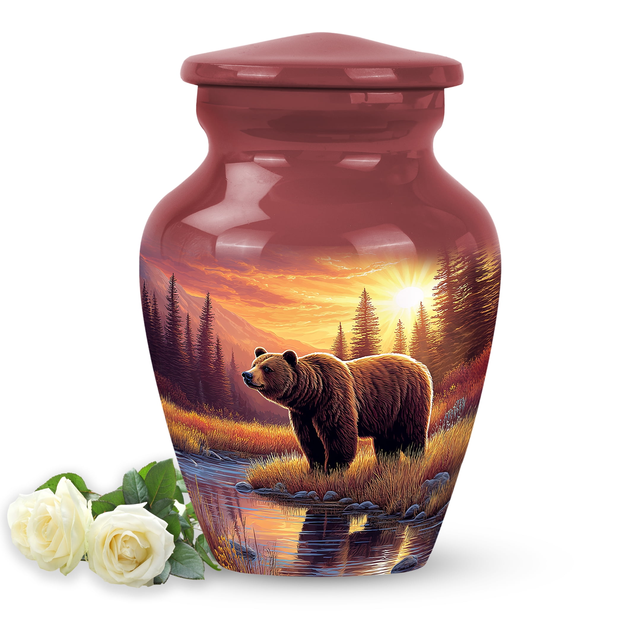 SABURIAL Bear Keepsakes Urn for Ashes - Memorial Urn Human Ash - 3 Inch ...
