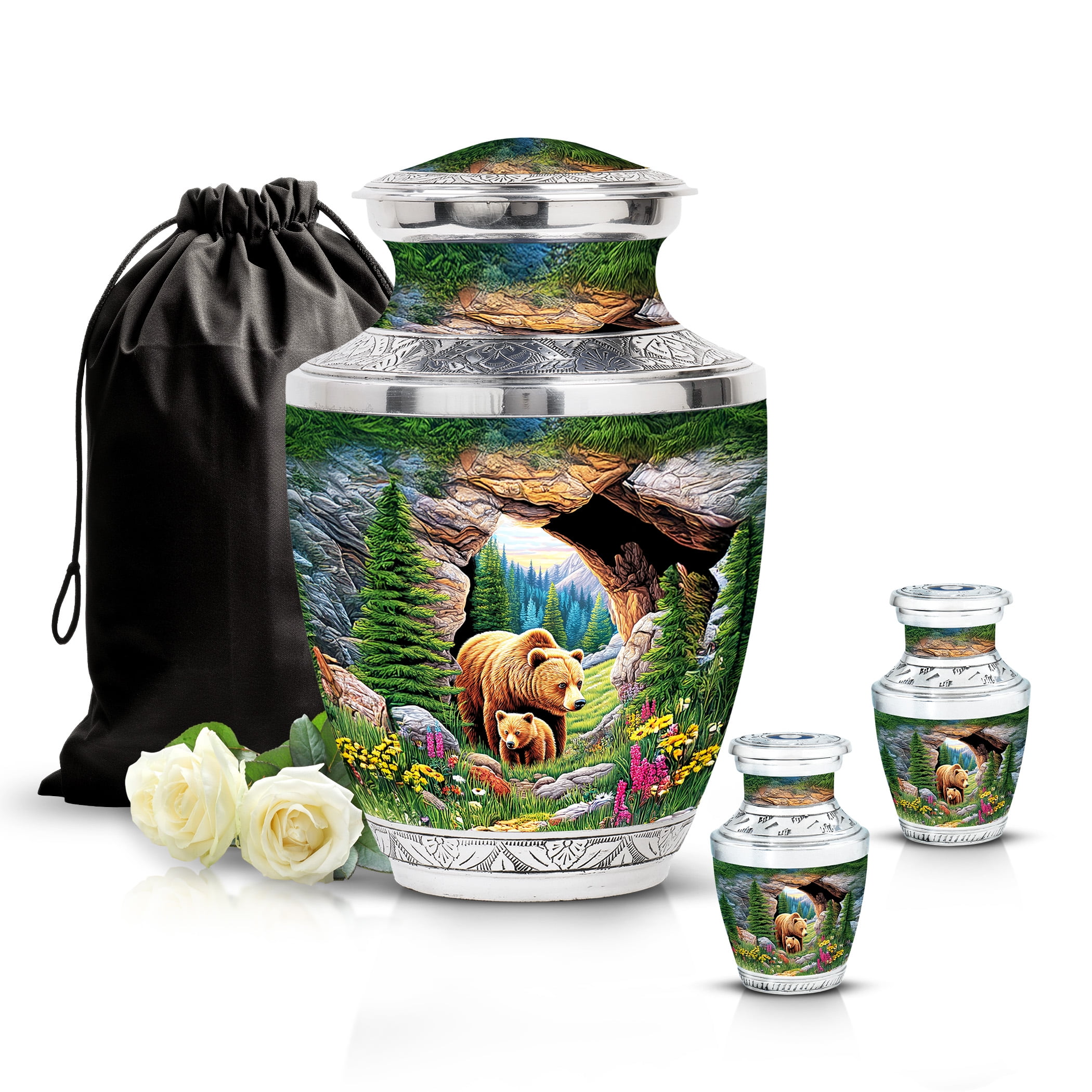 SABURIAL Bear Urn - Decorative & Burial Urns For Adult Human Ashes ...