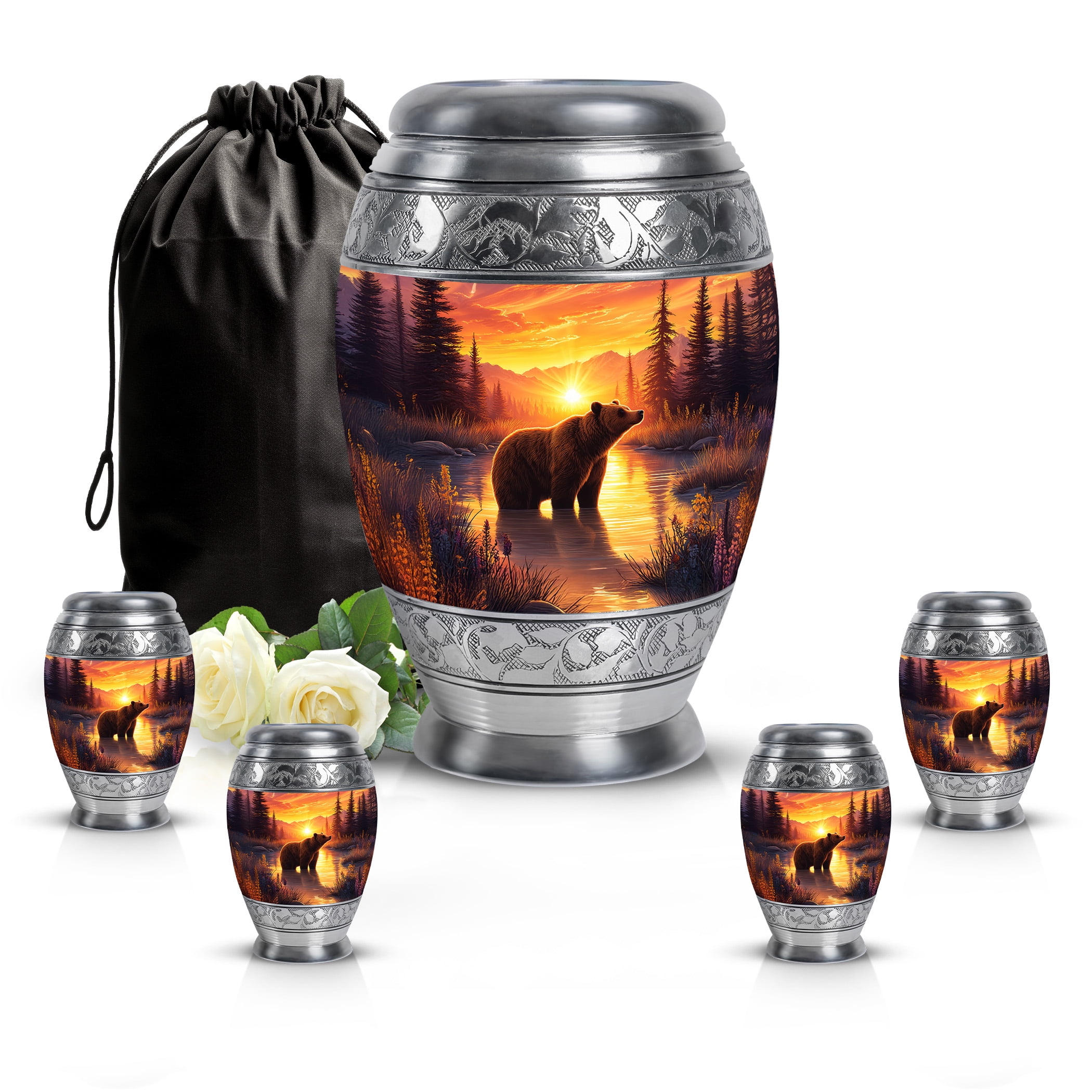 SABURIAL Bear Urn - Large Cremation Urns For Men Ash - Keepsake Funeral ...