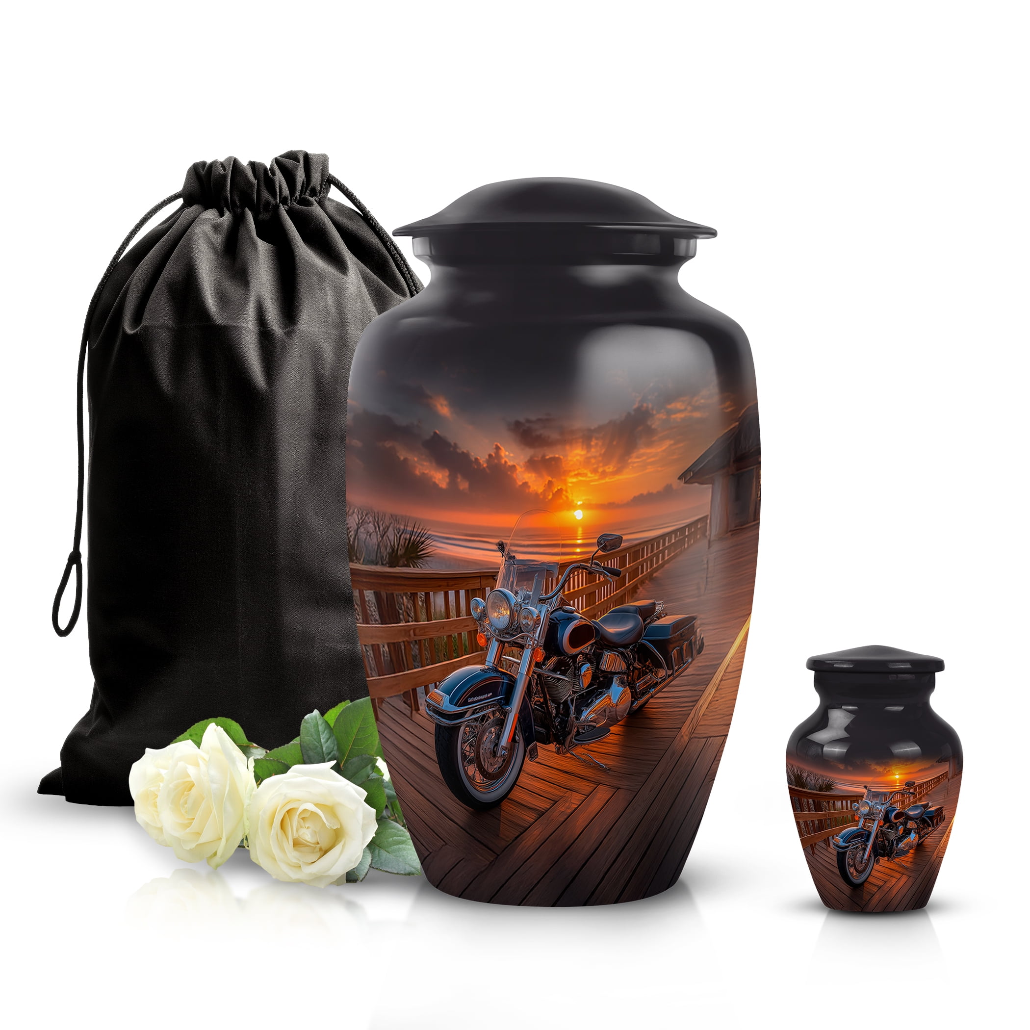 SABURIAL Bike Human Remains for Mom & Dad - Large Decorative Urn ...