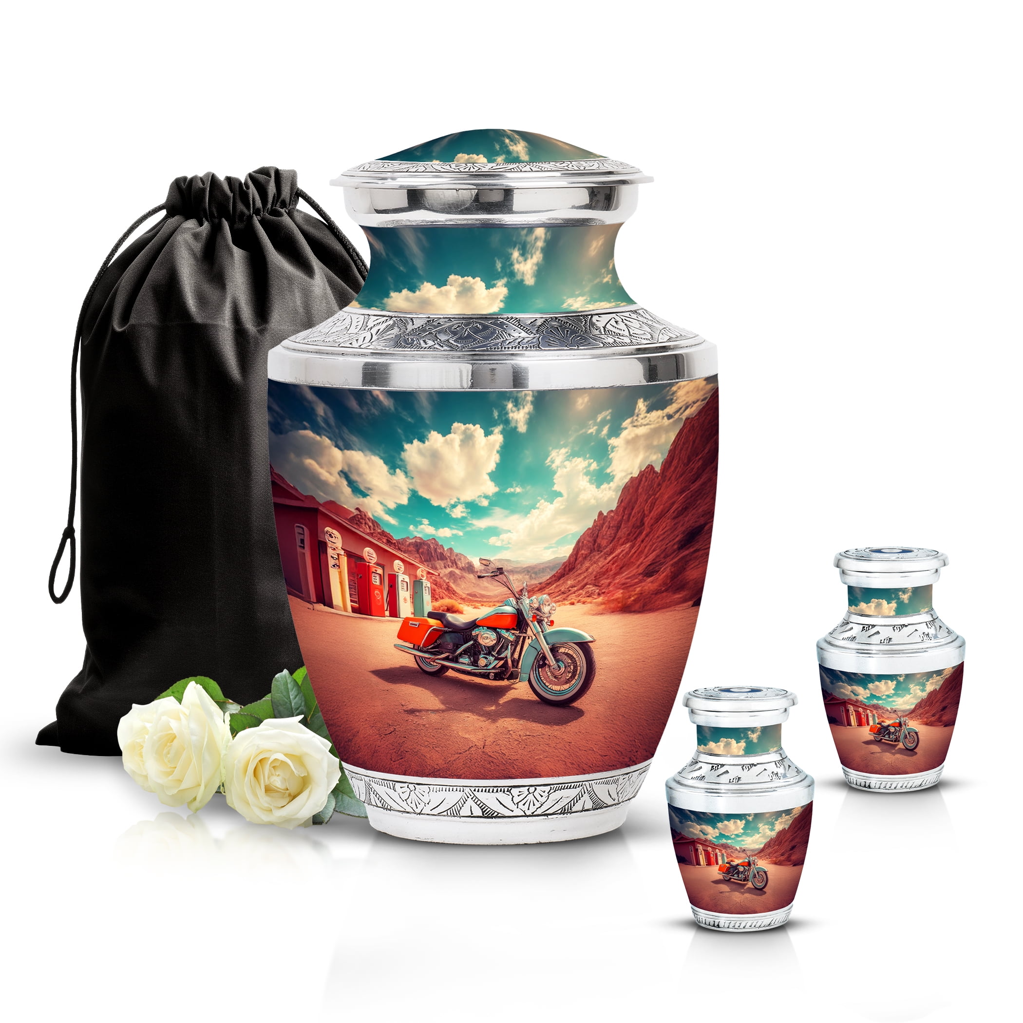 SABURIAL Bike Urn - Ashes Urns Human Remains - Combo 2 - Large With 3 ...