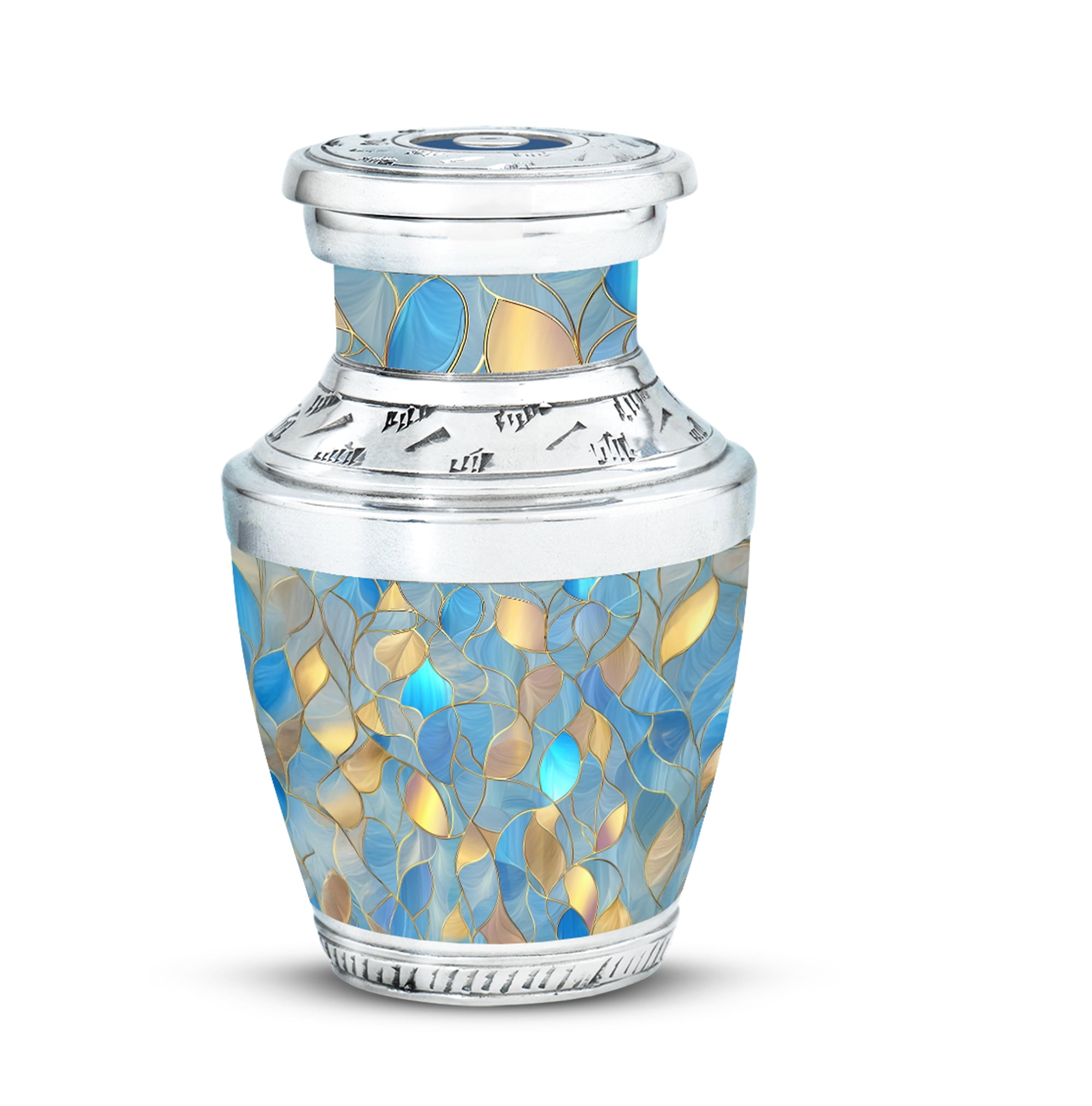 SABURIAL Blue Human Remains Urn - Memorial Keepsakes for Ashes - 3 Inch ...