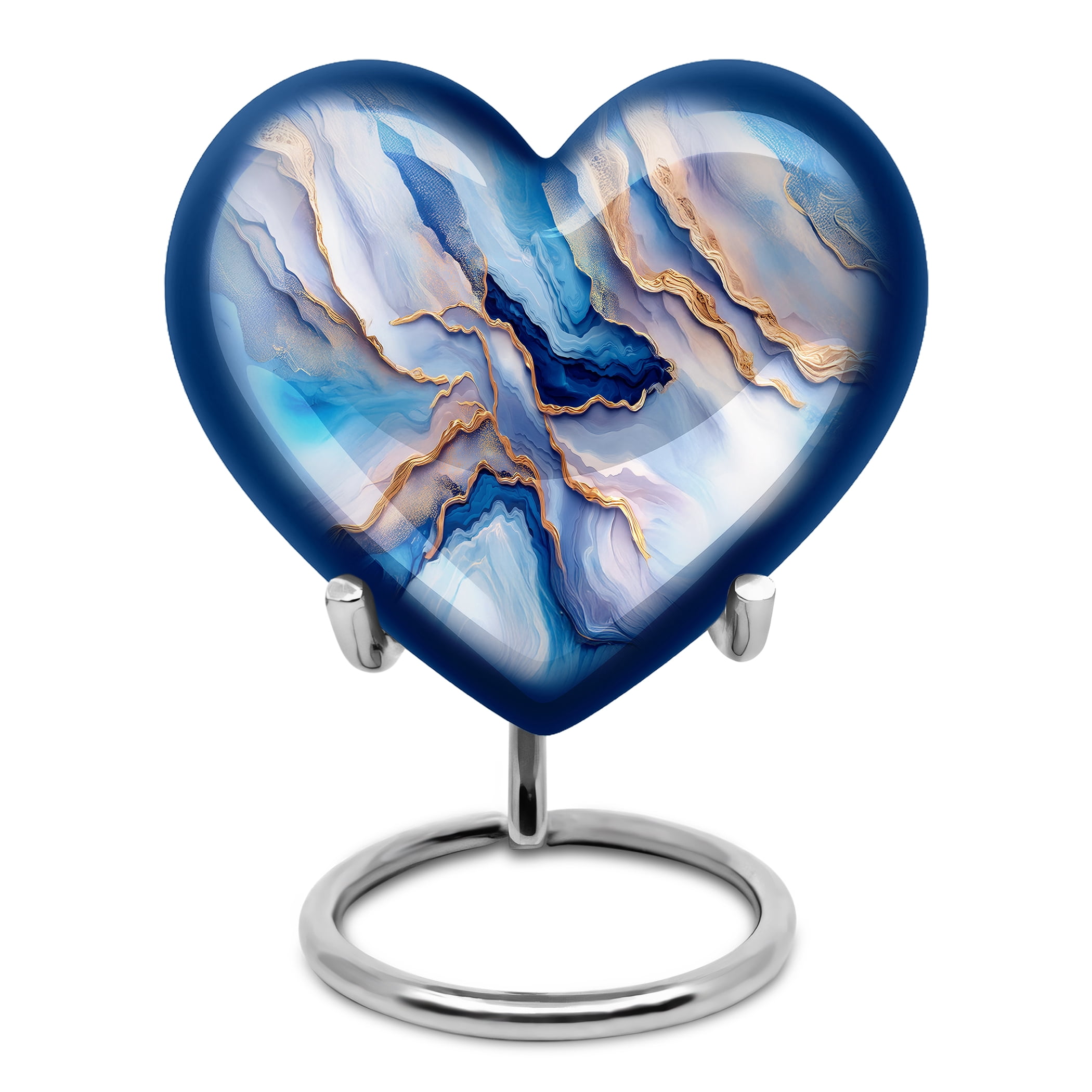 SABURIAL Blue Little Urns for Human Ashes Adult Man & Women - Keepsake ...