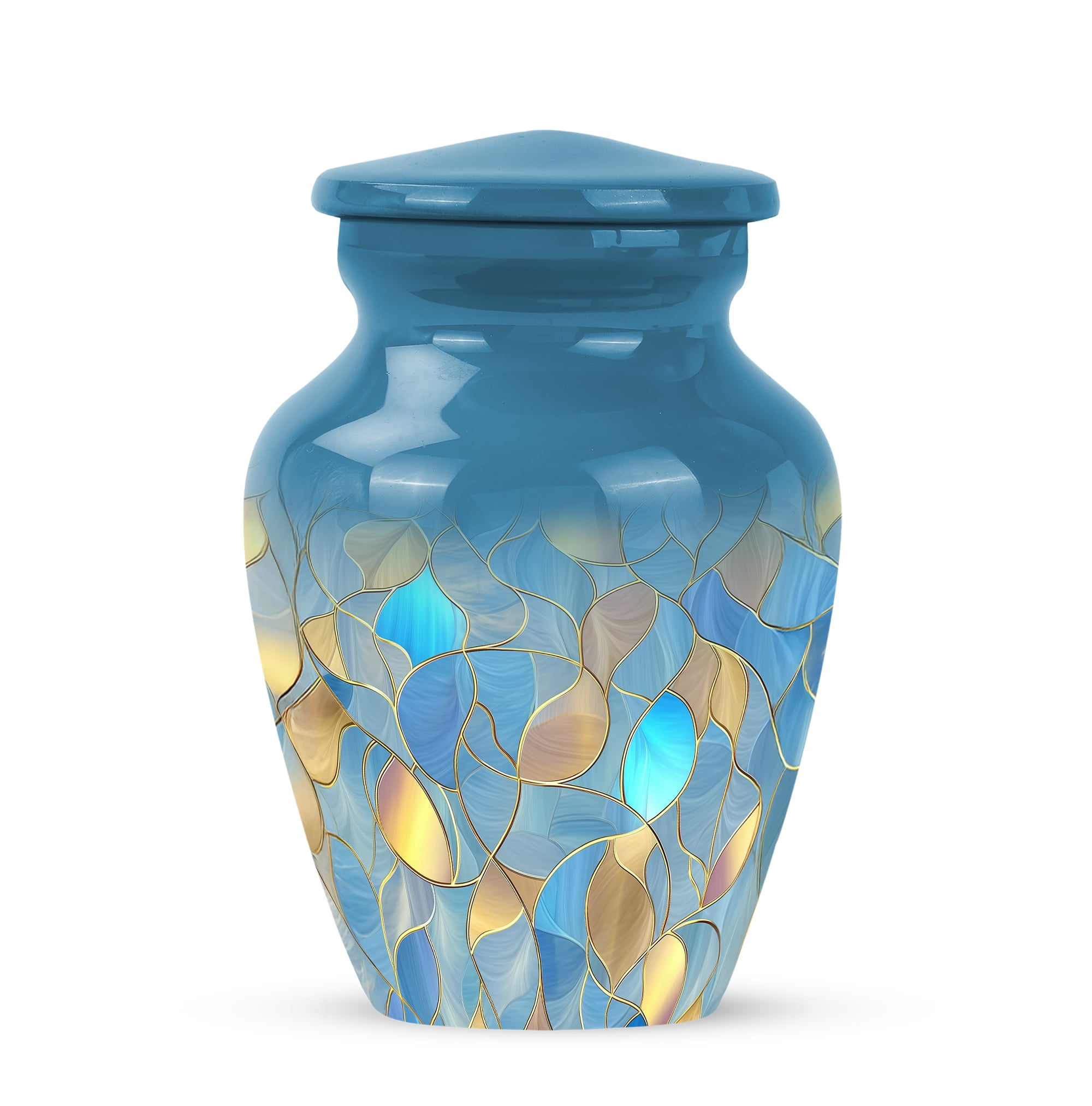 SABURIAL Blue Mini Urns for Ashes - Funeral Ashes for Male & Female - 3 ...