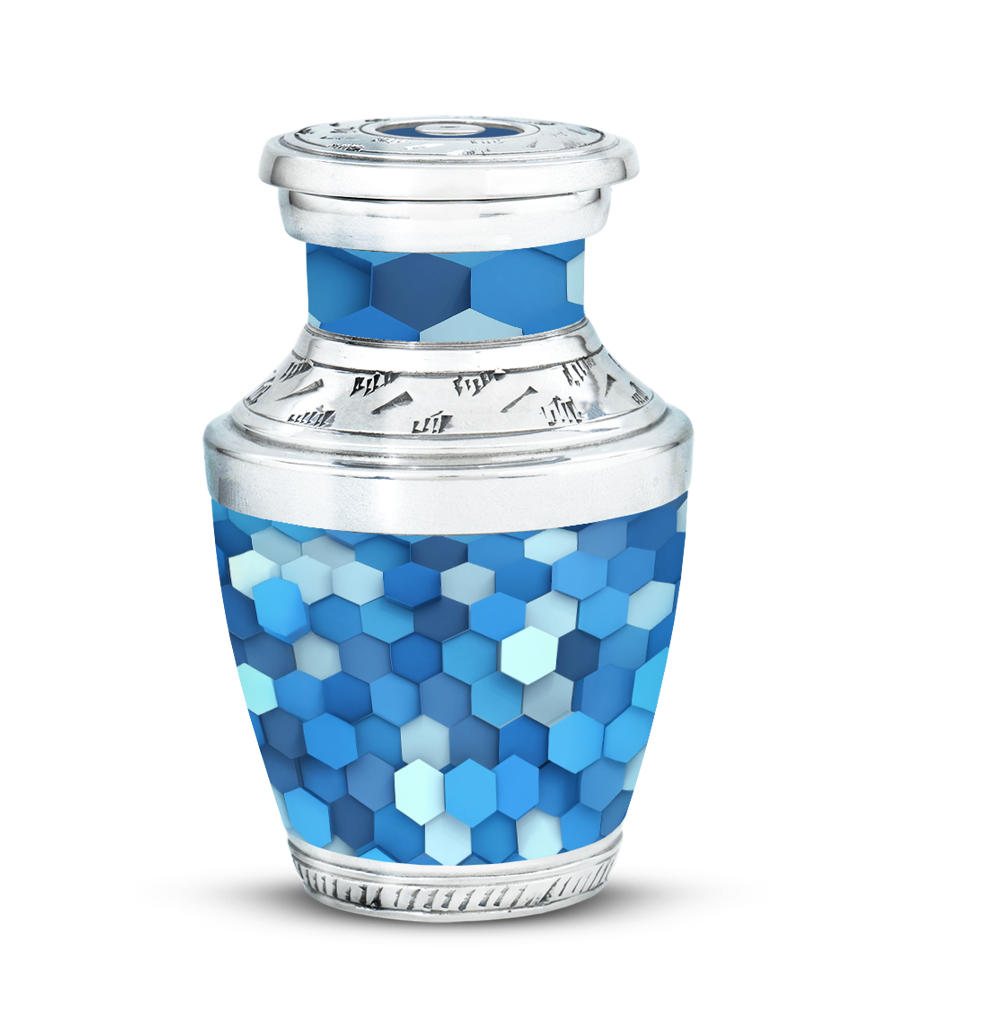 SABURIAL Blue Miniature Urn for Men & Women - Cremation Keepsakes for ...