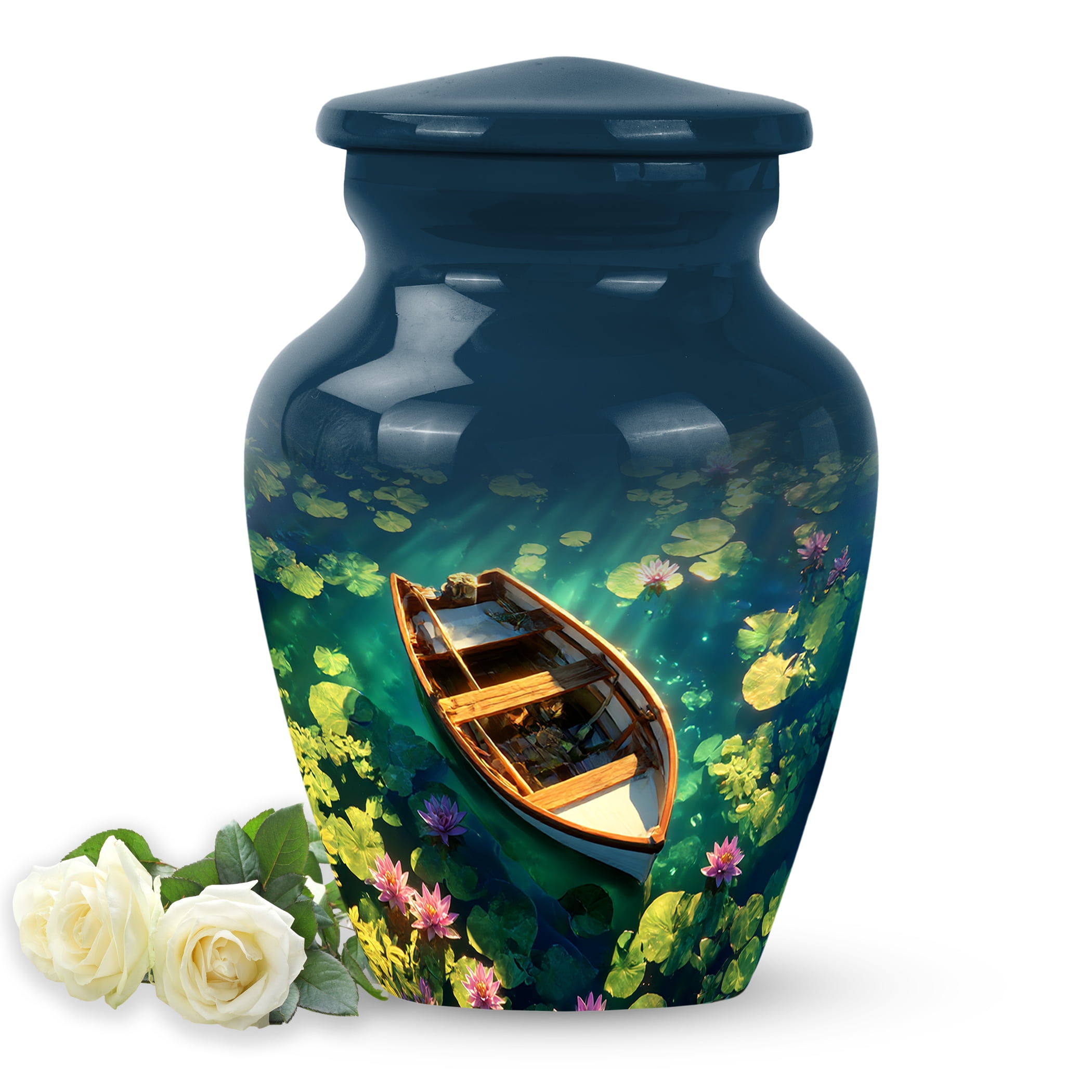SABURIAL Boat Mini Urns for Human Ashes - Mini Funeral Urn for Adult ...
