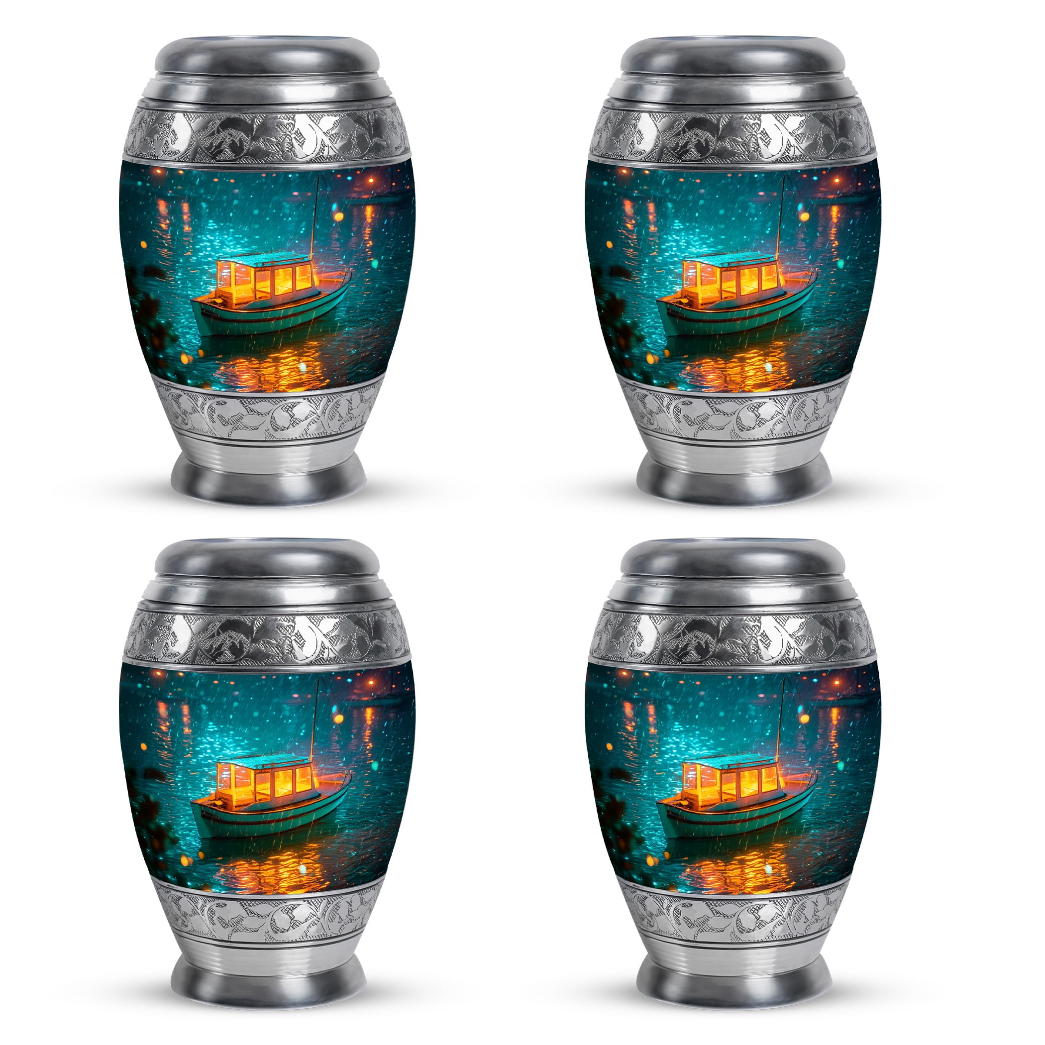 SABURIAL Boat Urn - Decorative Urn For Adult Human - 3 Inch - Pack Of 4 ...