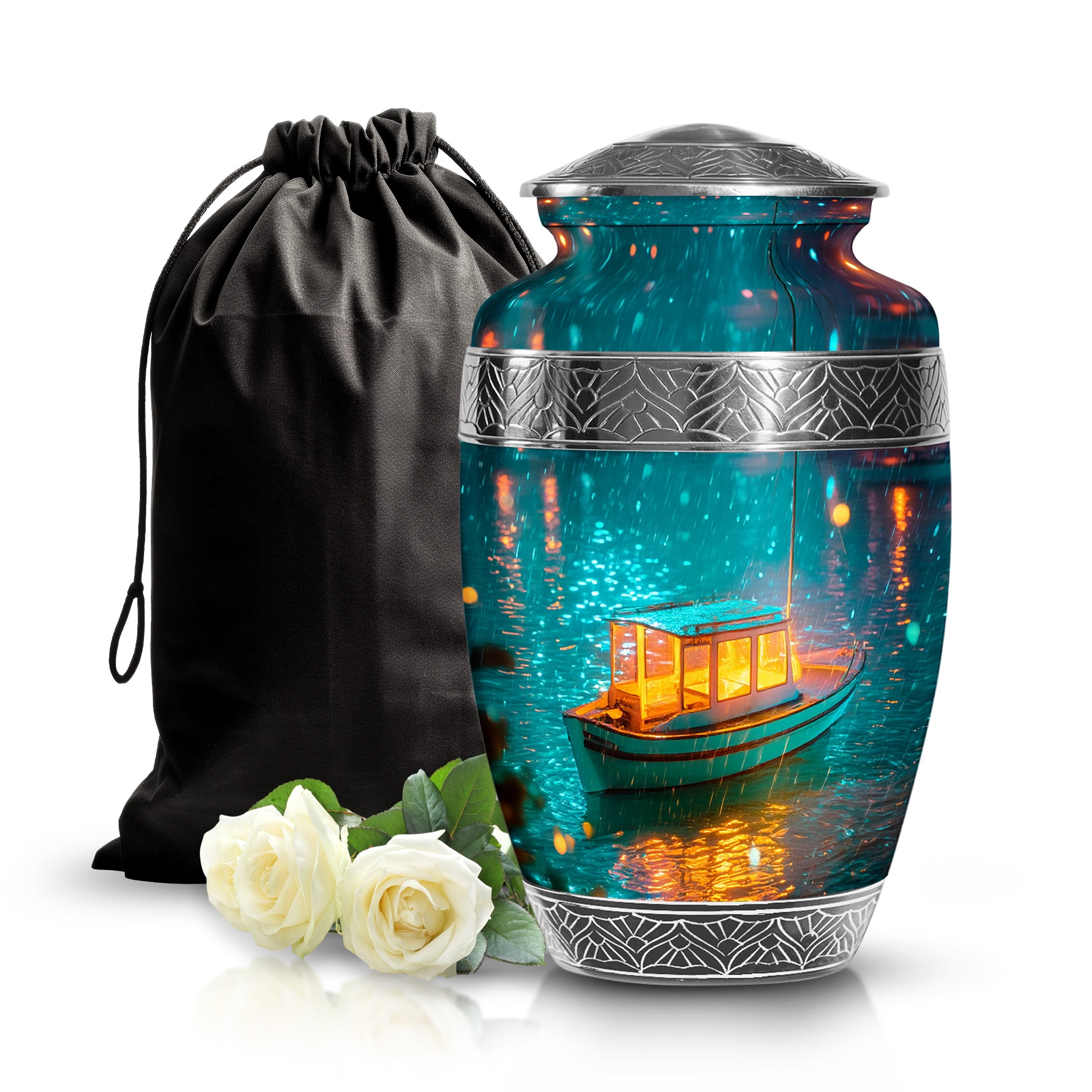 SABURIAL Boat Urn - Handcrafted Urns For Mom & Dad Ashes - Beautiful ...
