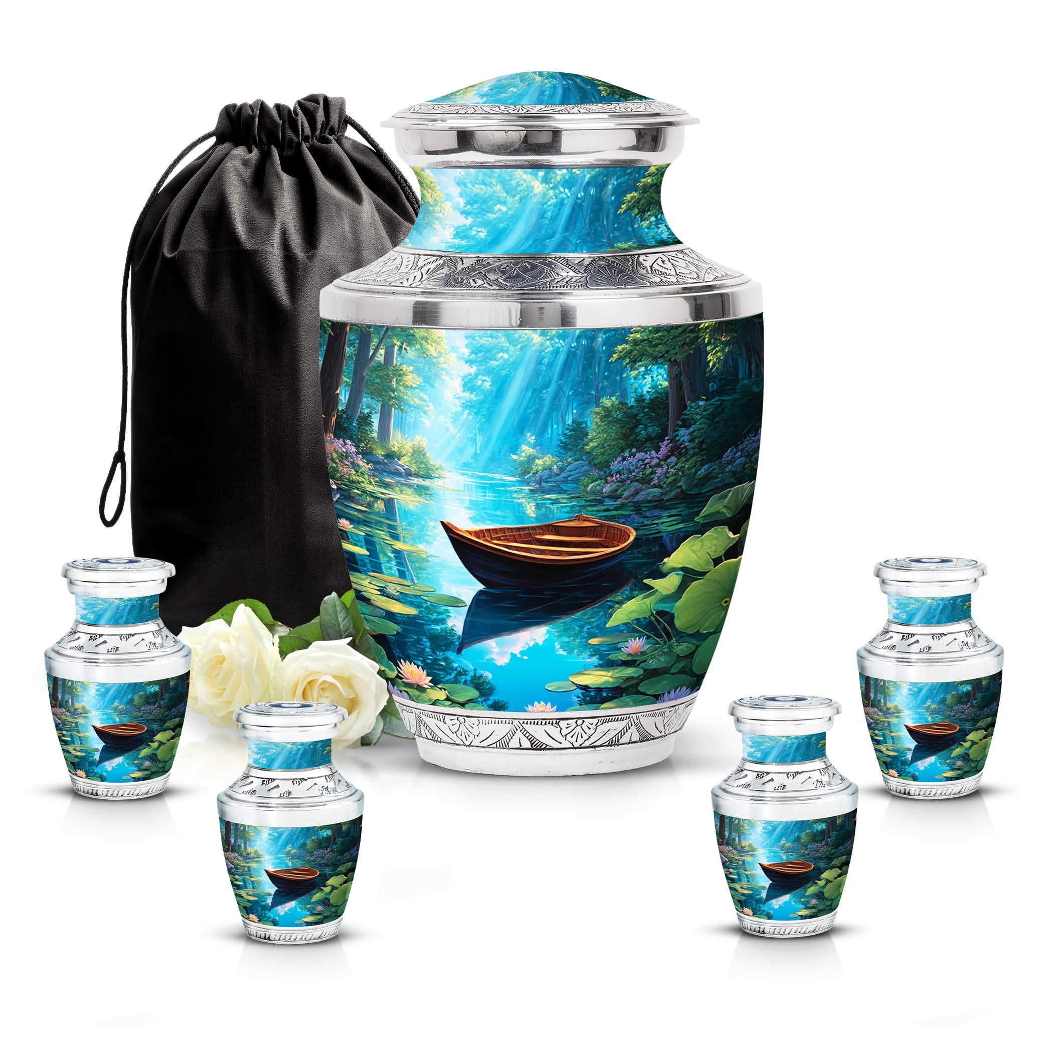 SABURIAL Boat Urn - Keepsake Funeral Ash Urn - Small Burial Urns For ...