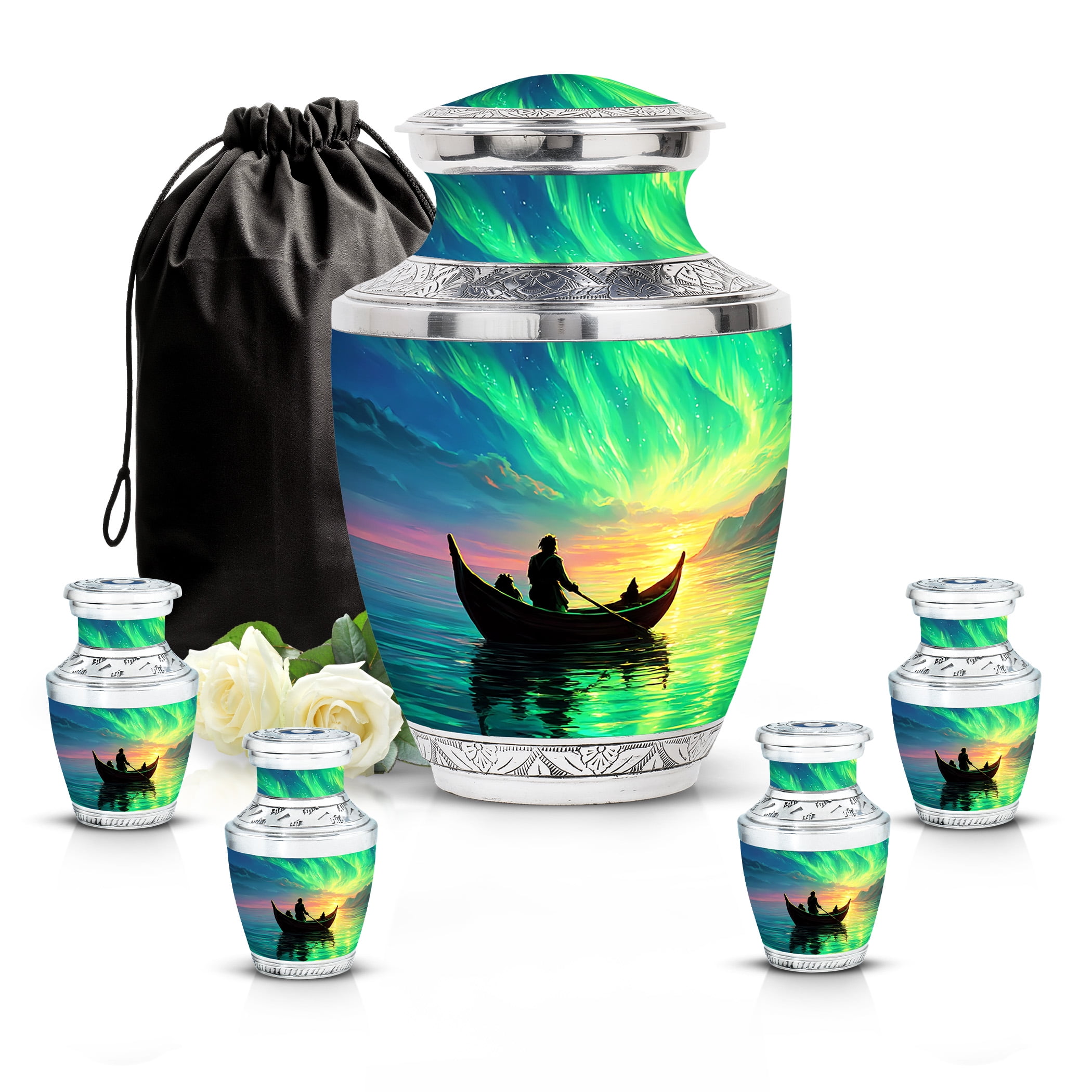 SABURIAL Boat Urn - Large Cremation Urn For Male & Female Ash ...