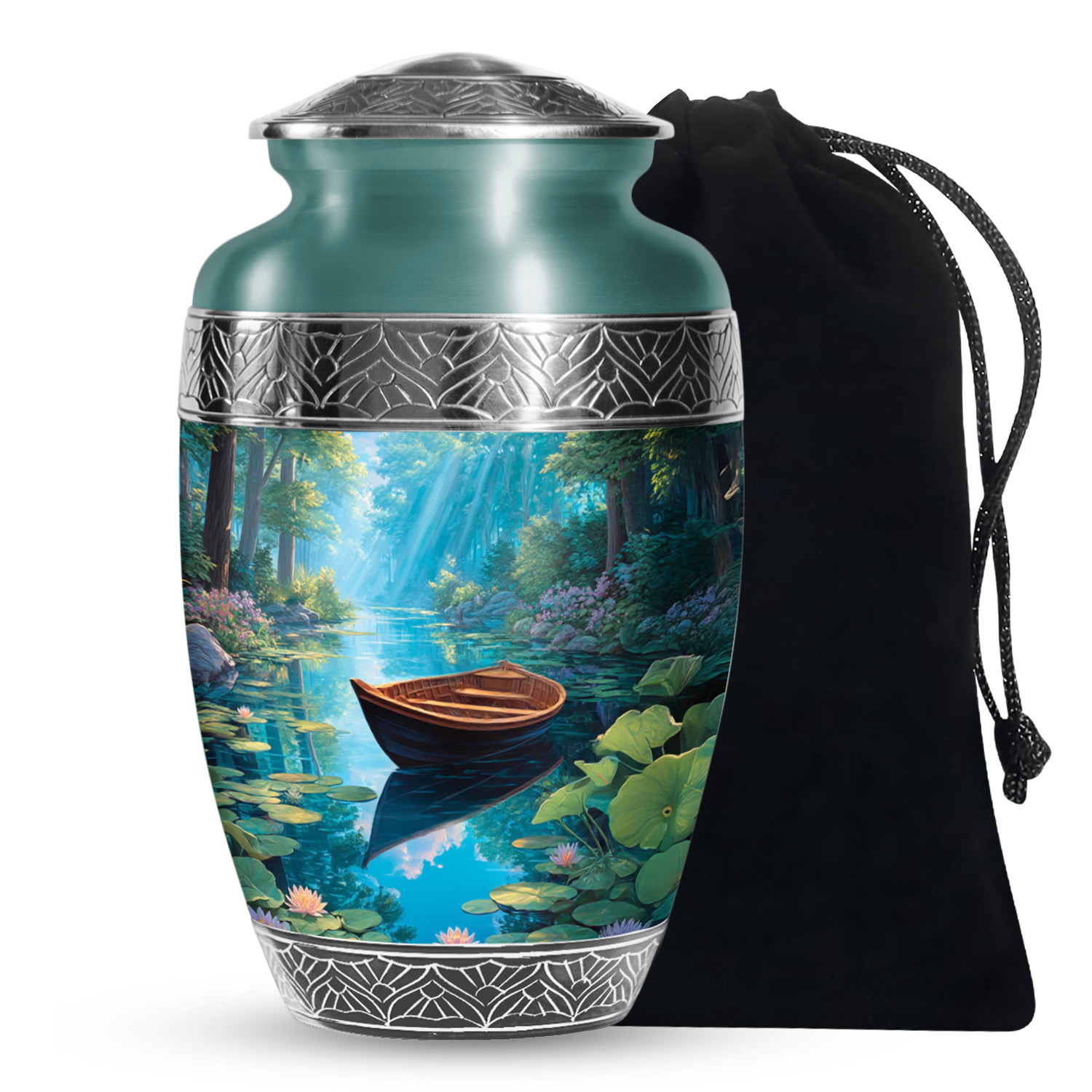 SABURIAL Boat Urn - Large Handcrafted Burial Urn For Adult Men & Women ...