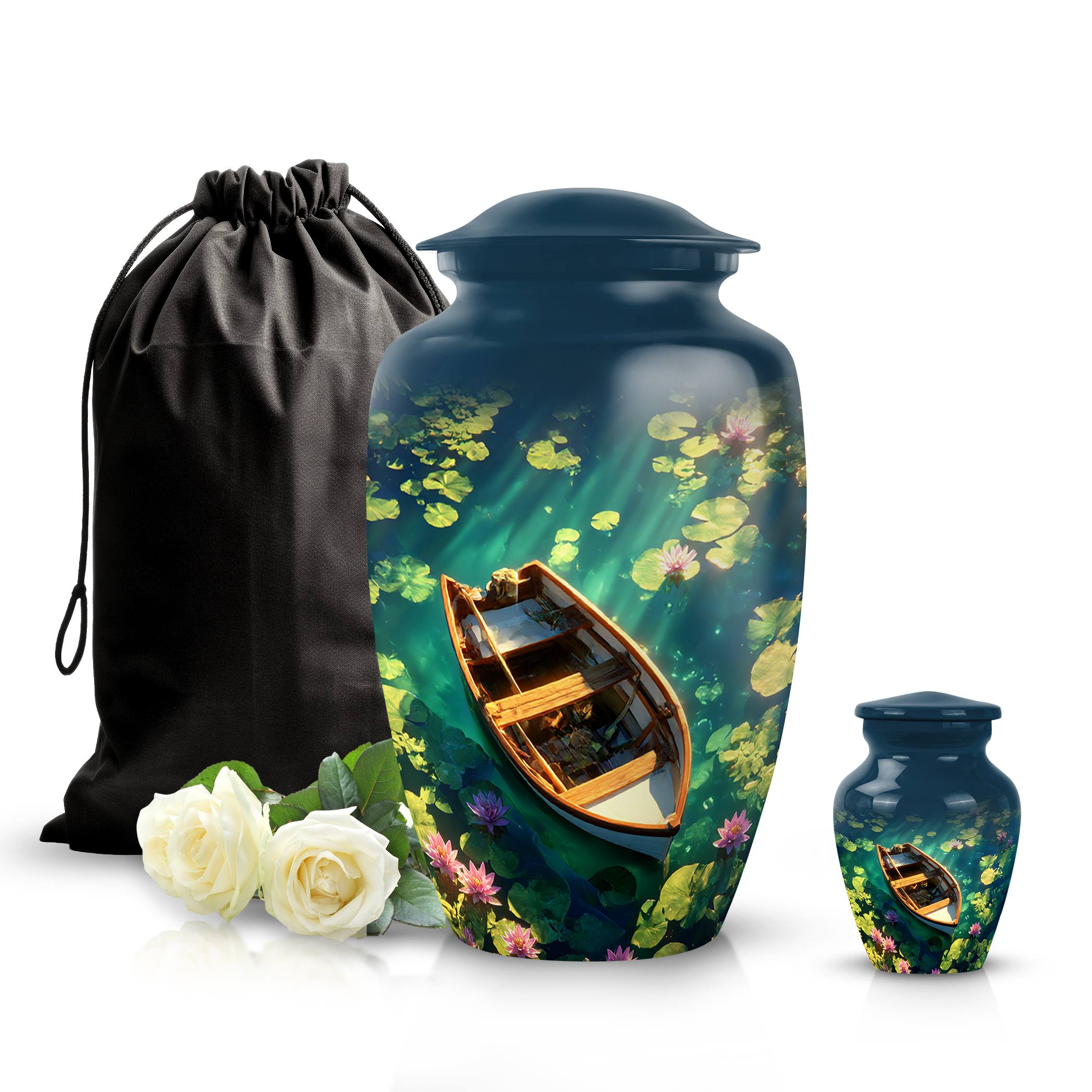 SABURIAL Boat Urn - Memorial Urns for Adults Male & Female Ash ...