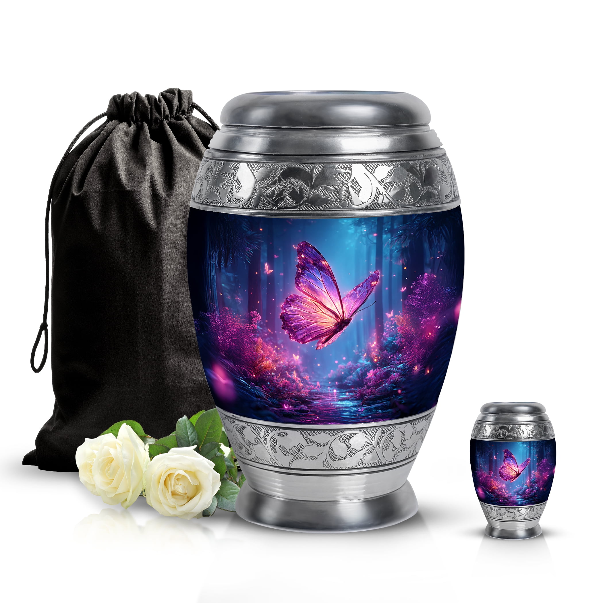 SABURIAL Butterfly Large Funeral Urn - Burial Urn for Ash - Combo - 10 ...