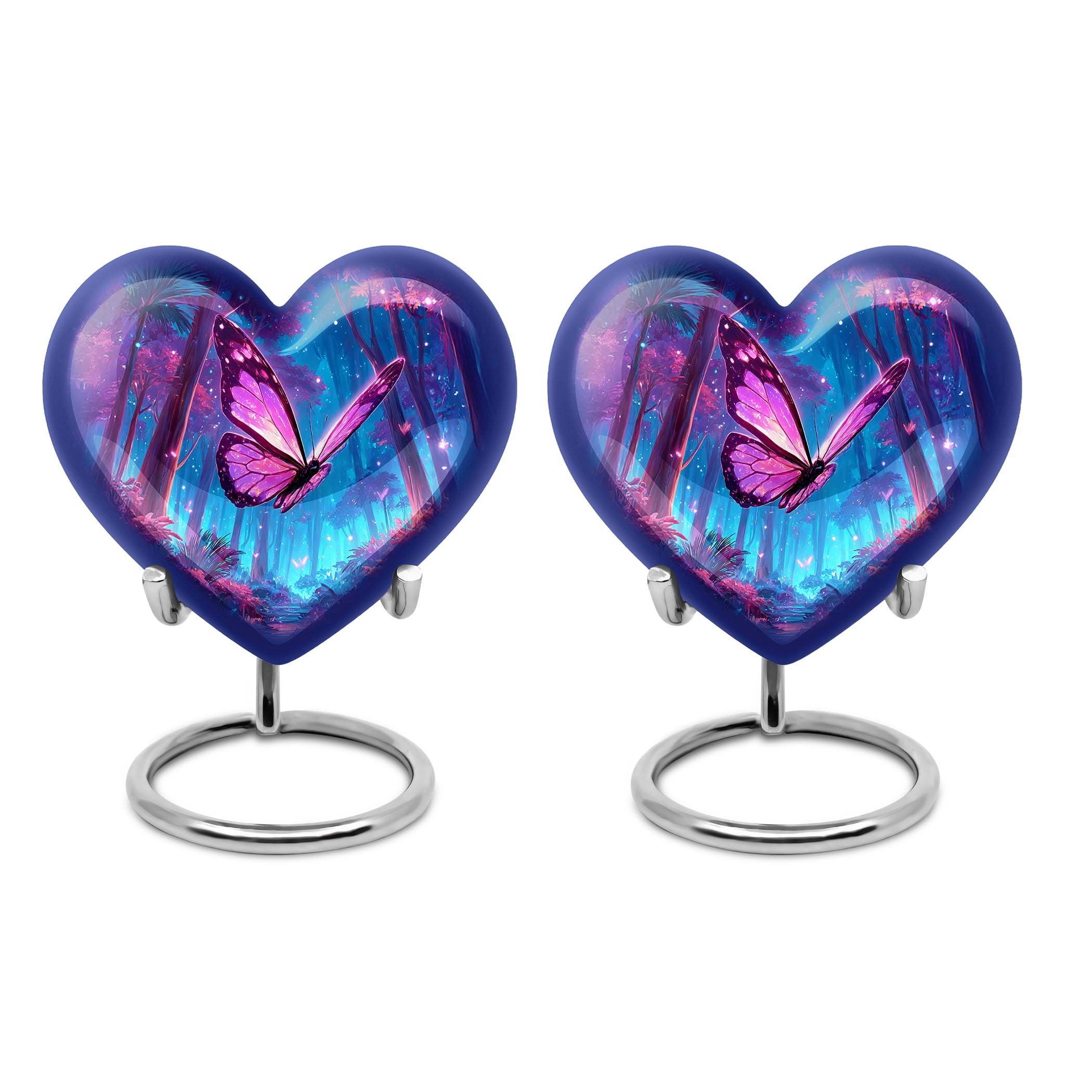 SABURIAL Butterfly Urn - Heart Shape Handmade Mini Memorial Urn For ...