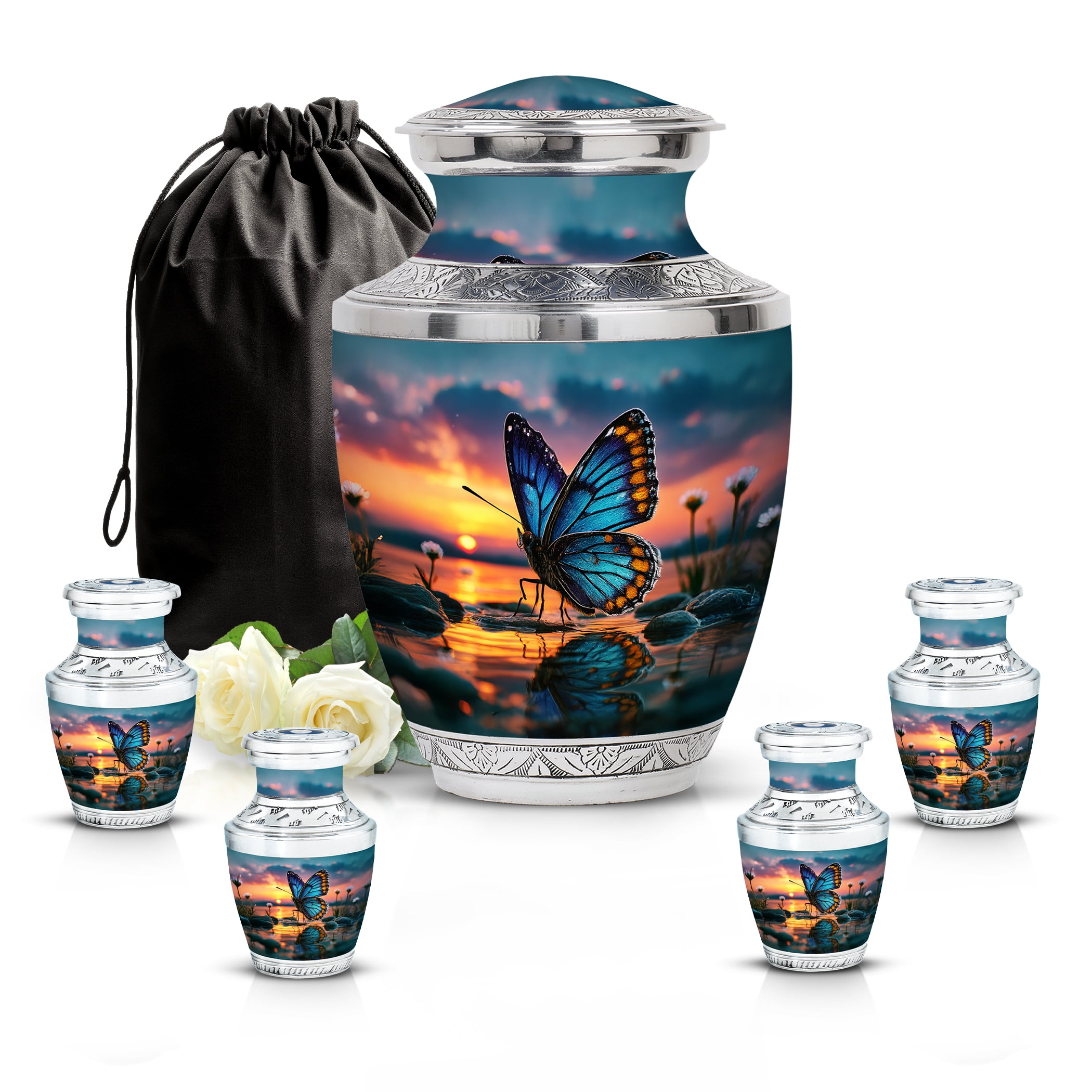 SABURIAL Butterfly Urn - Unique Funeral Tribute Urn for Adult Male ...