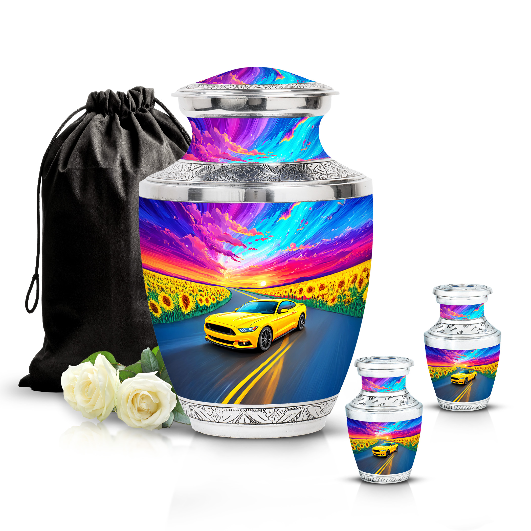 SABURIAL Car Urn - Burial Urns For Male Ash - Mini Cremation Urns For ...