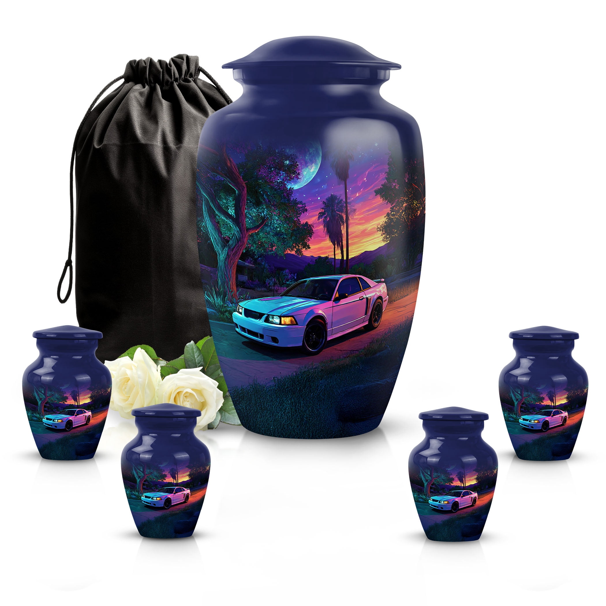 SABURIAL Car Urn - Decorative Funeral Cremation Urn - Small Keepsake ...
