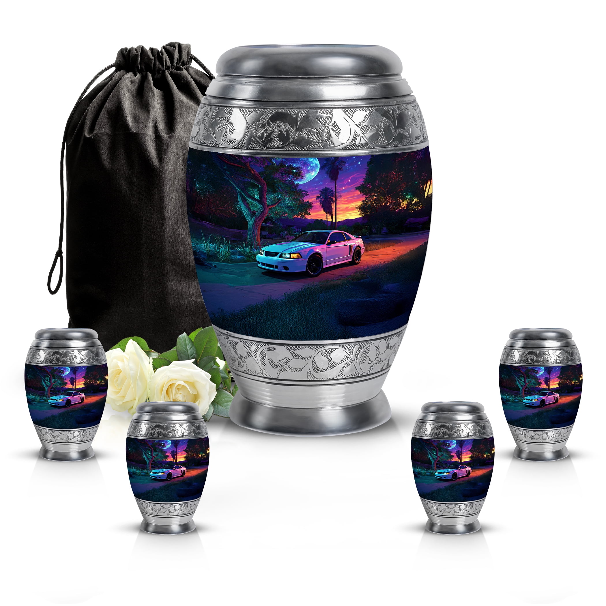 SABURIAL Car Urn - Decorative Urns For Male & Female - Combo - 10 Inch ...