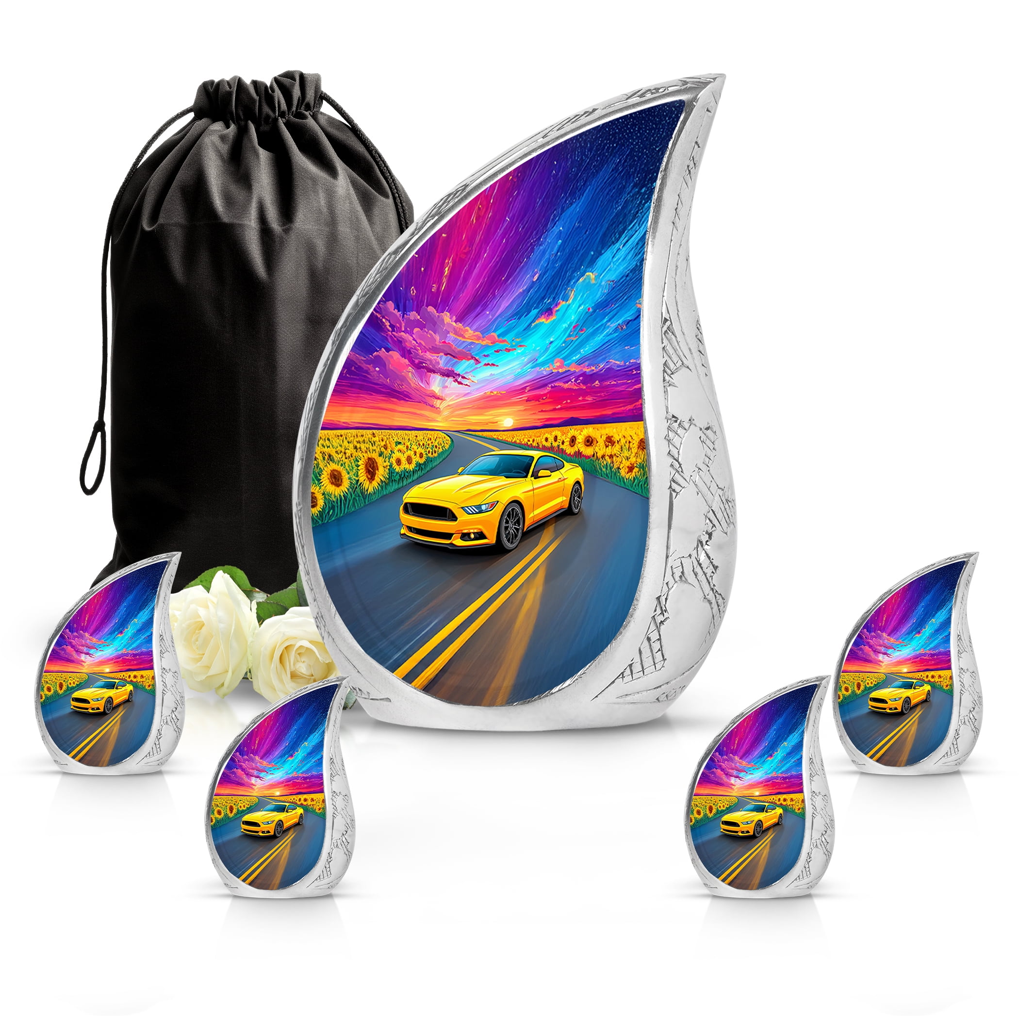 SABURIAL Car Urn - Urn For Ashes Adult Male & Female - Combo 3 - Large ...