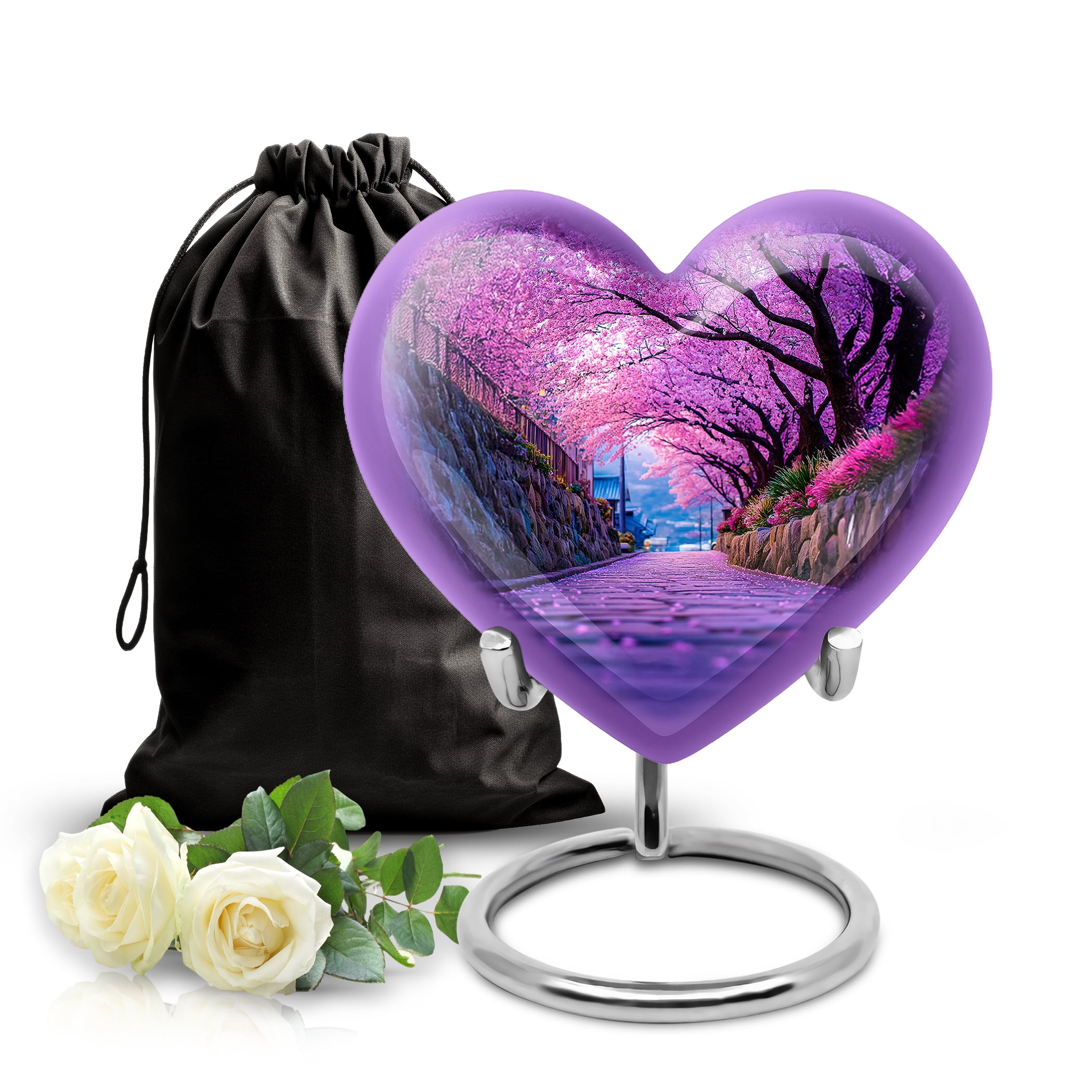 SABURIAL Cherry Blossom Funeral Ashes for Male & Female - Decorative ...