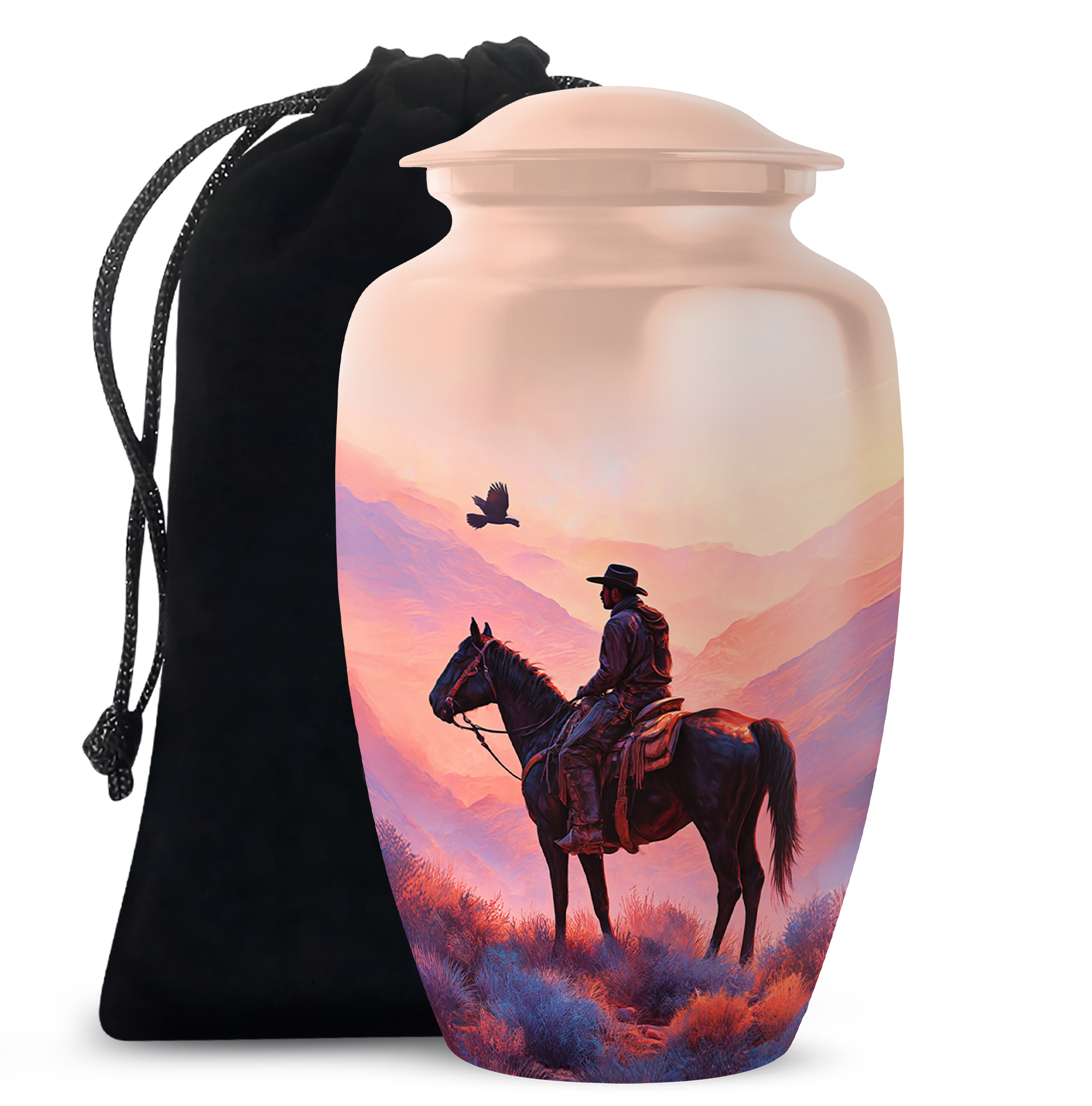 SABURIAL Cowboys Burial Cremation Urns - Ashes Urns Human Remains - 10 ...