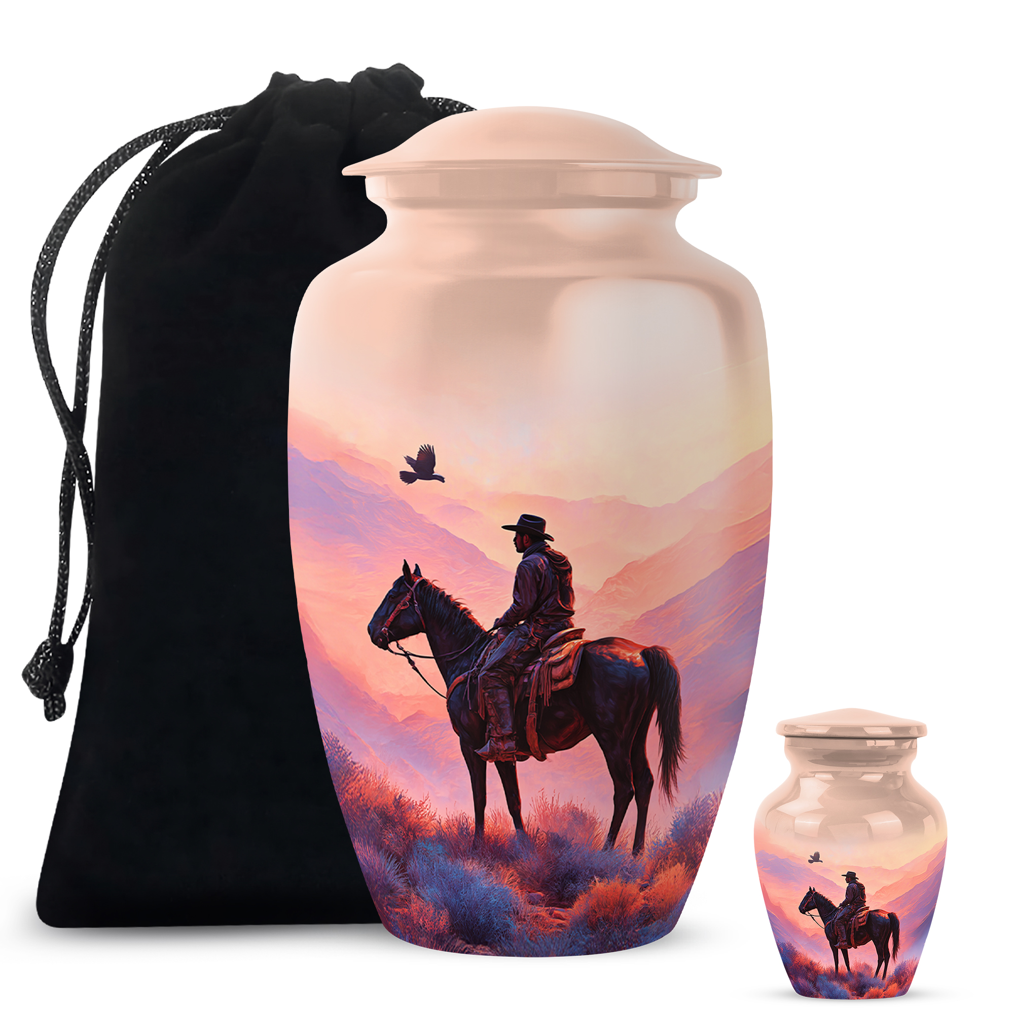 SABURIAL Cowboys Cremation Urn - Ash Urns for Female & Male - Combo 1 ...