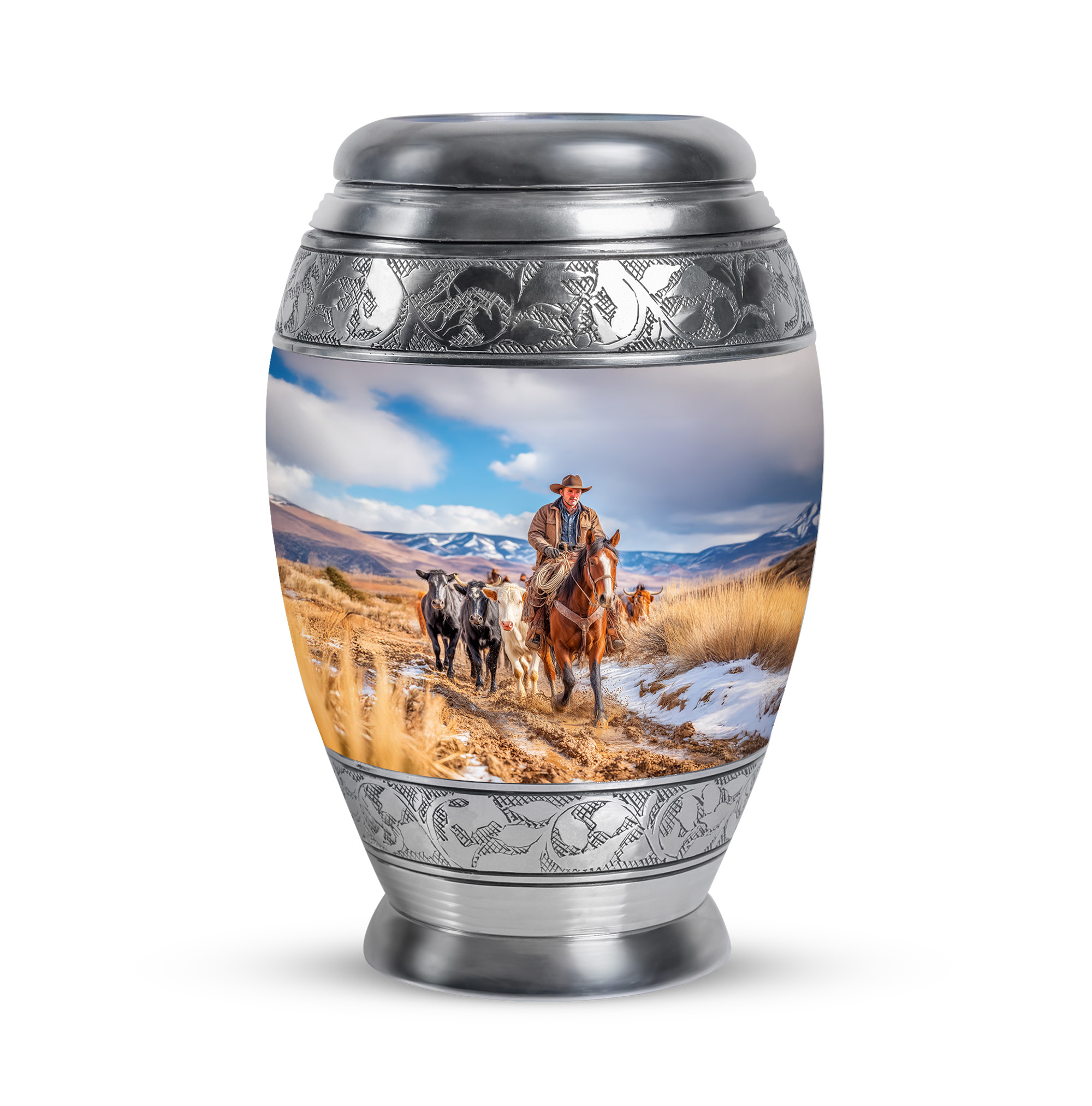 SABURIAL Cowboys Decorative Urn for Male - Mini Burial Urns for Women ...