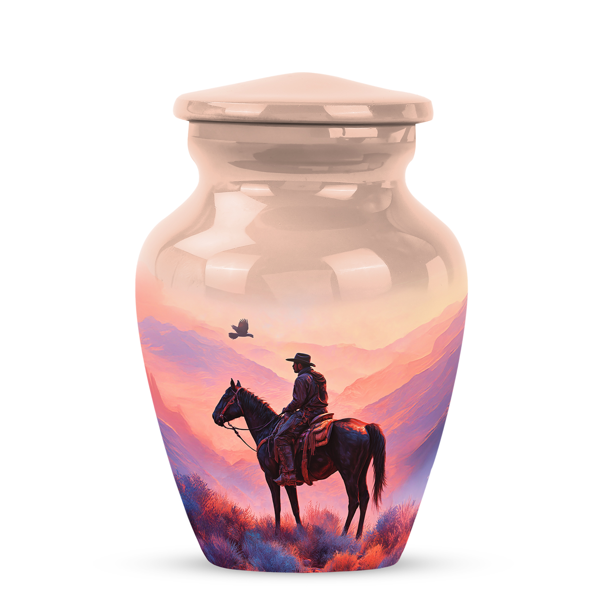 SABURIAL Cowboys Memorial Urn - Funeral Ash for Male & Female - 3 Inch ...