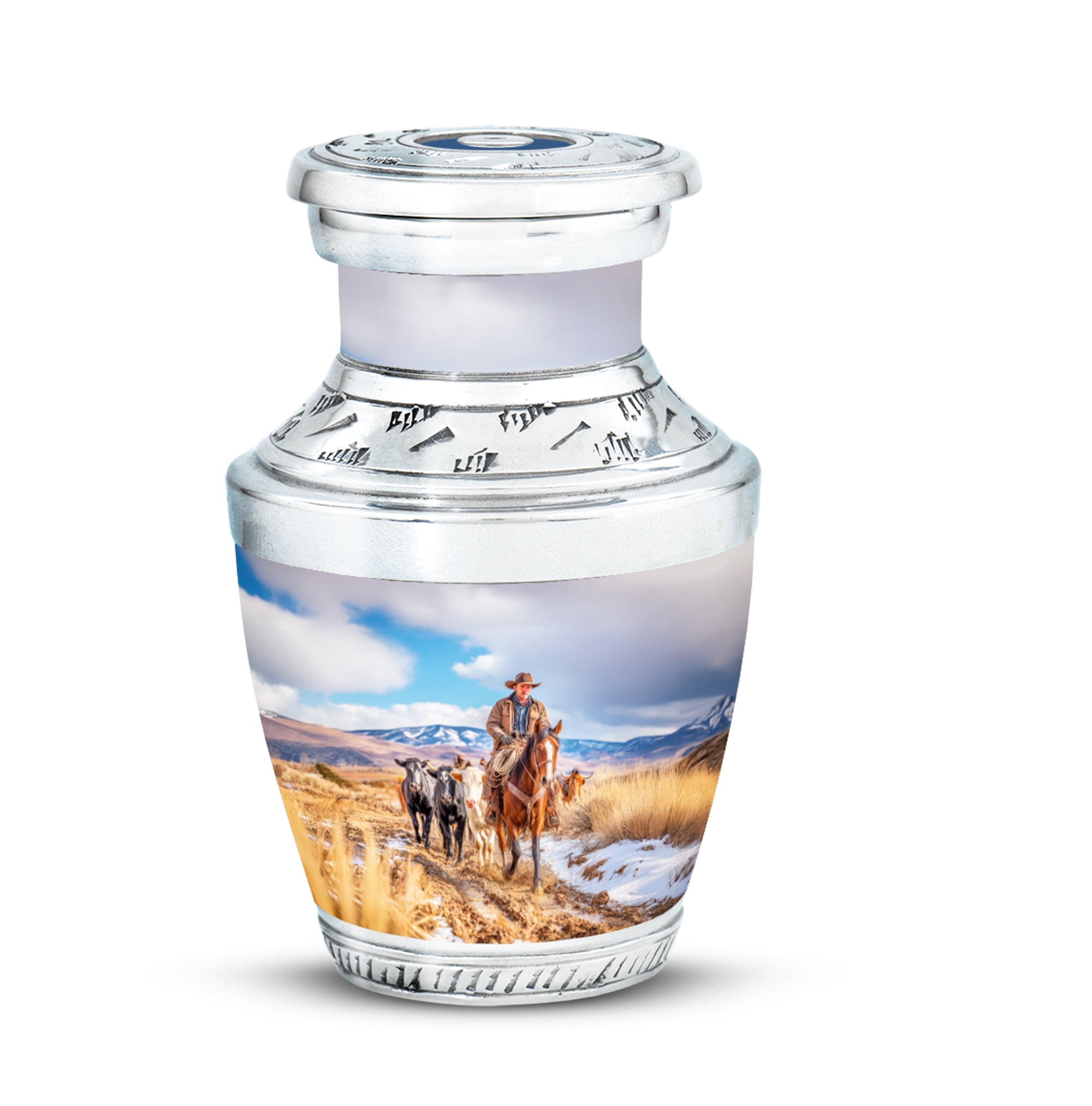 SABURIAL Cowboys Memorial Urn Human Ash - Funeral Keepsakes for Ashes ...