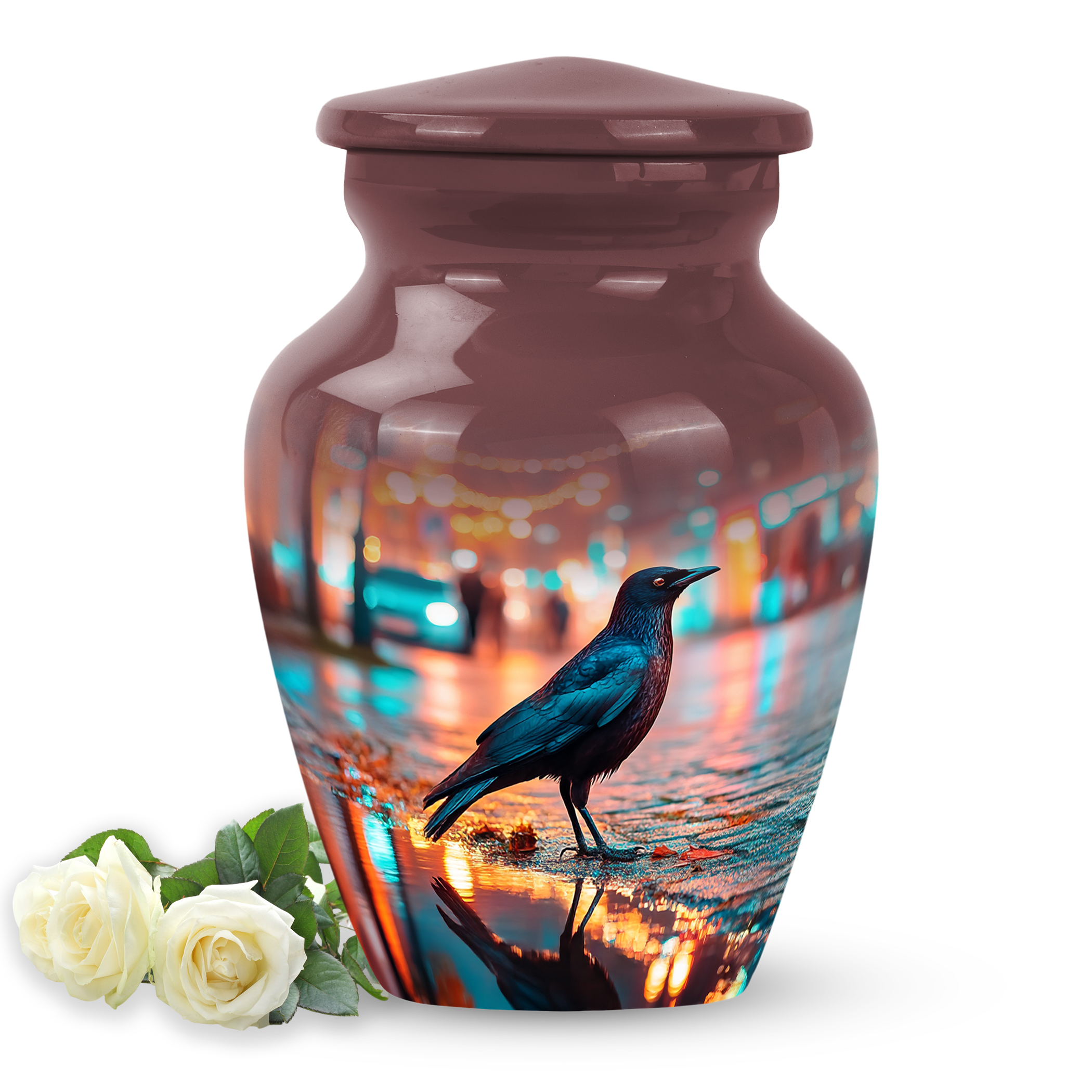 SABURIAL Crow Urn - Mini Decorative Urns for Women & Men Ashes ...