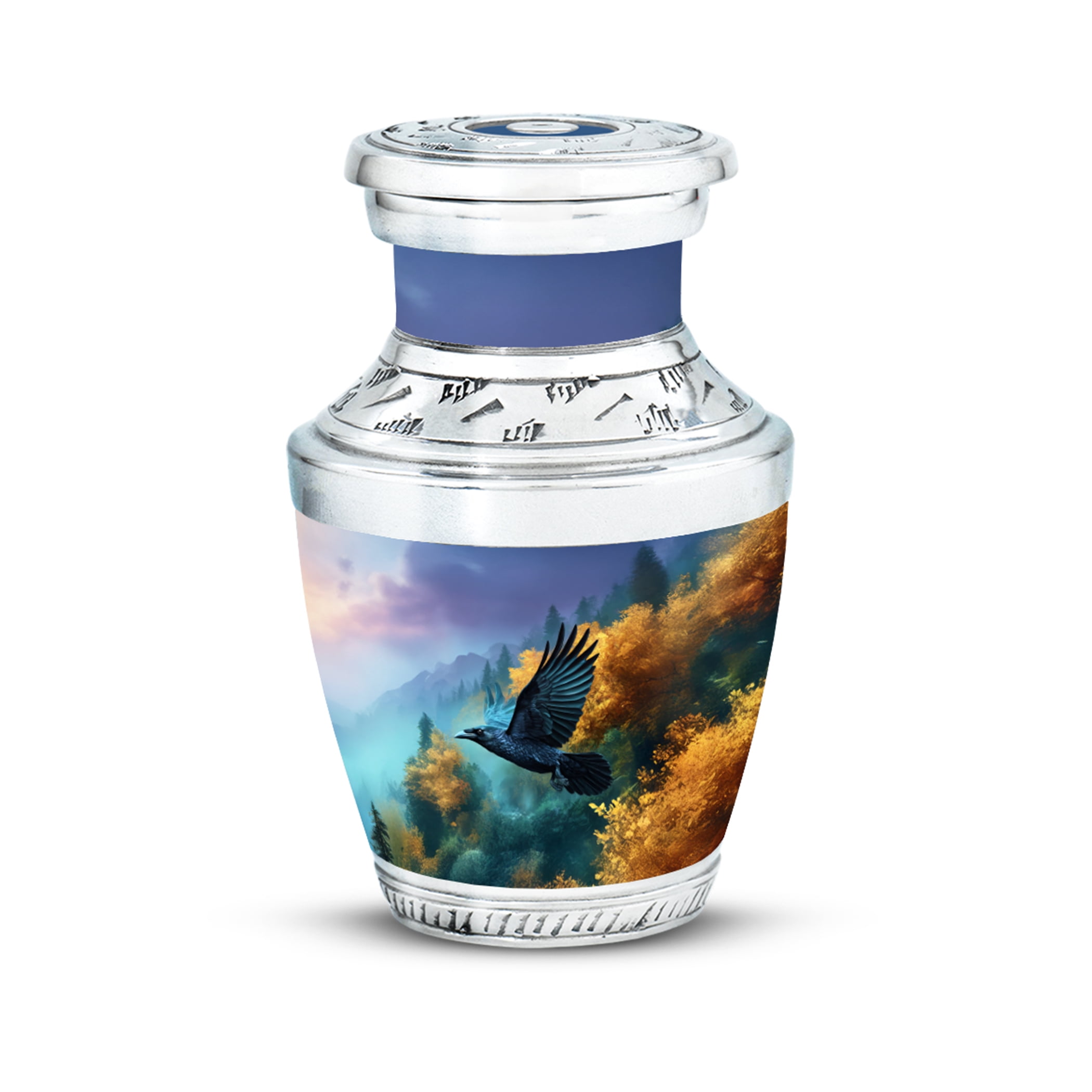 SABURIAL Crow Urn - Mini Keepsake Urn for Mom & Dad Ash - Small ...