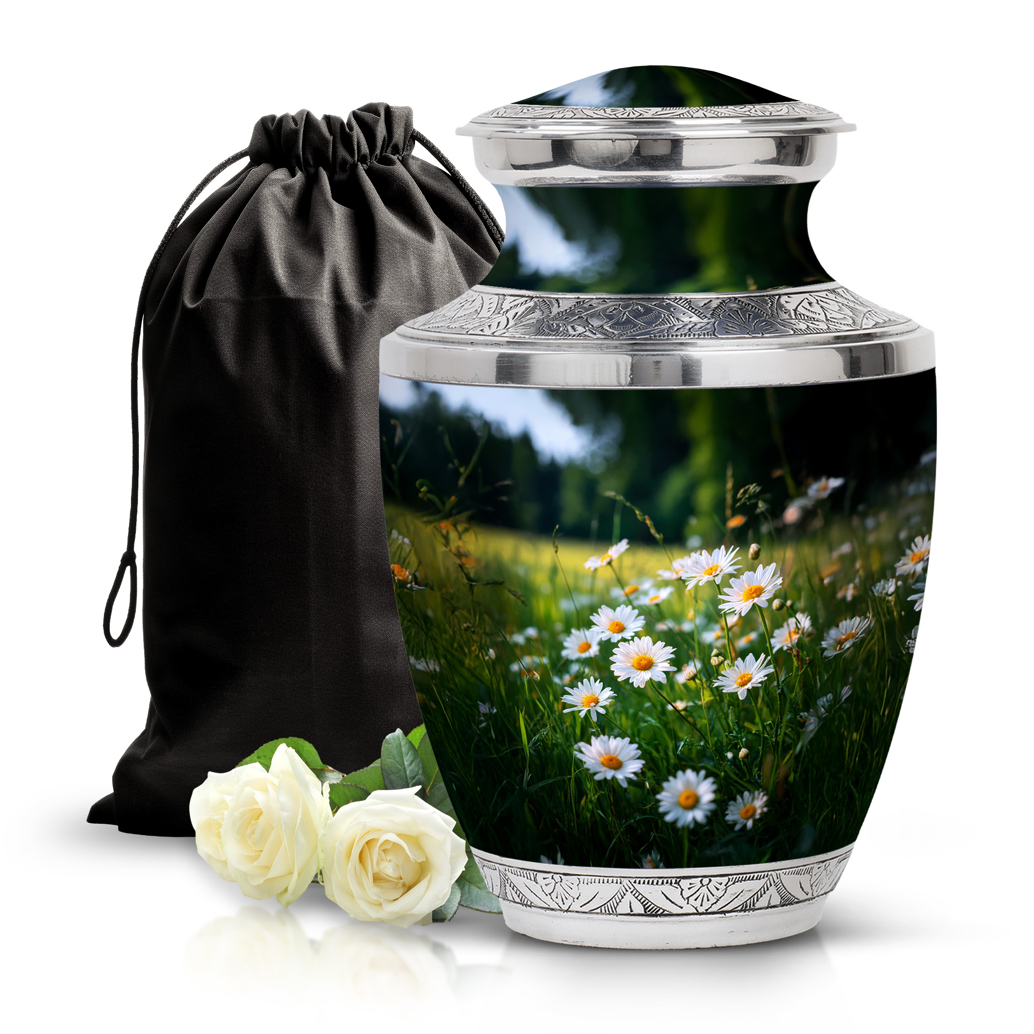 SABURIAL Daisy Urn - Burial Decorative For Mom & Dad - Human Remain Urn ...