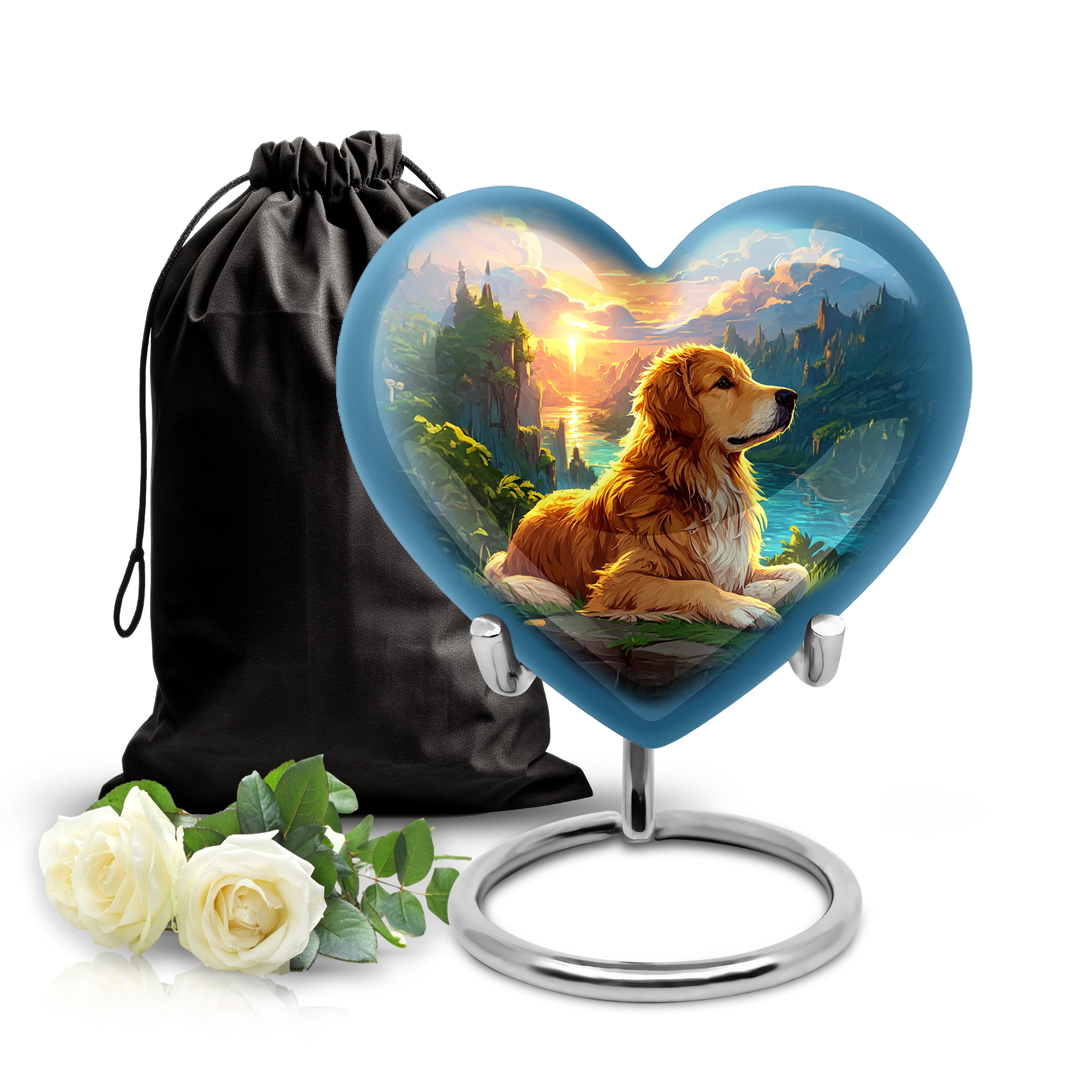SABURIAL Dog Cremation Memorial - Funeral Urns for Ashes - 8 Inch ...