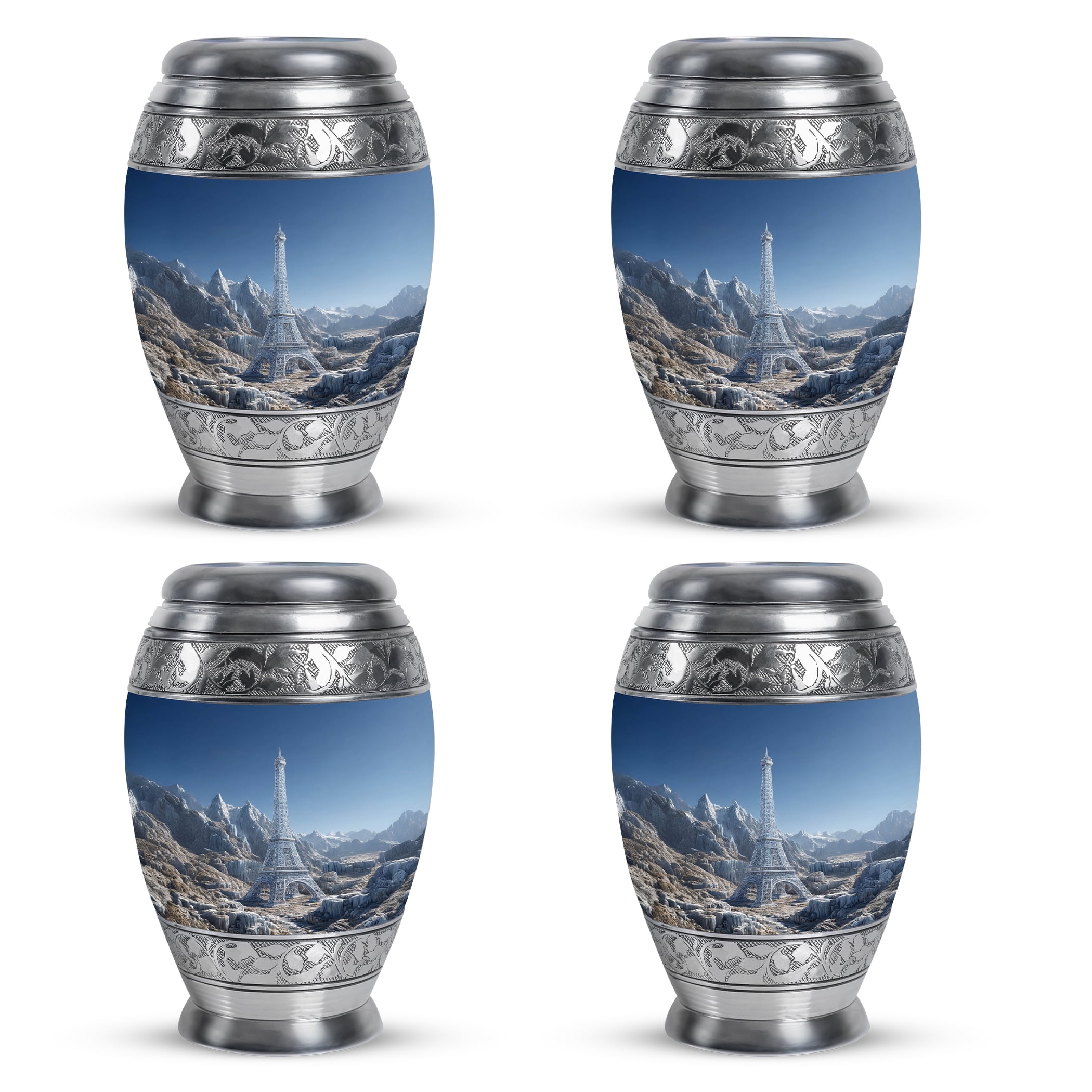 SABURIAL Eiffel Tower Urn - Memorial Urn - 3 Inch - Pack Of 4 - Human ...