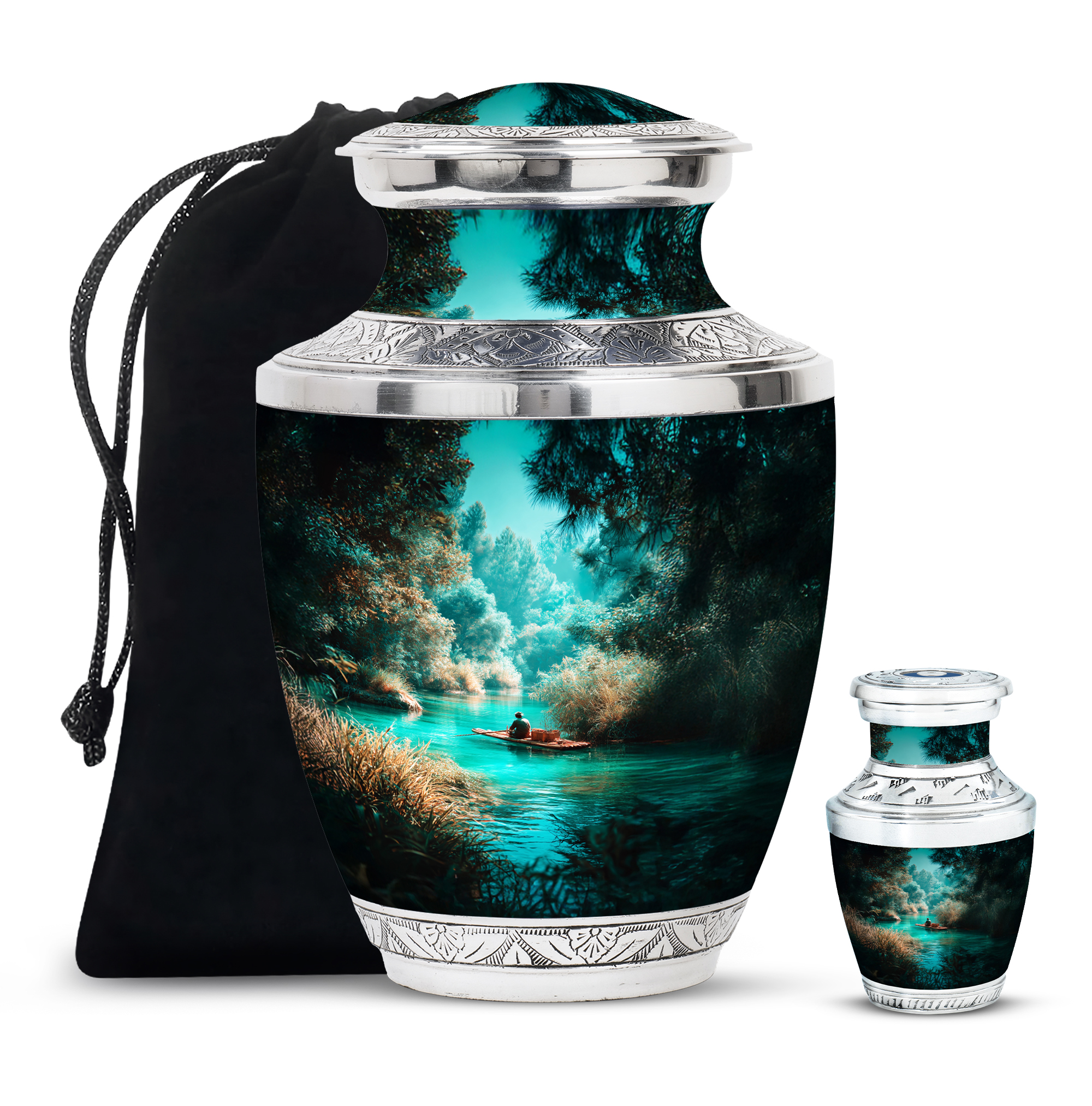 SABURIAL Fishing Urn - Cremation Urns For Human Ashes - Combo 1 - Large ...