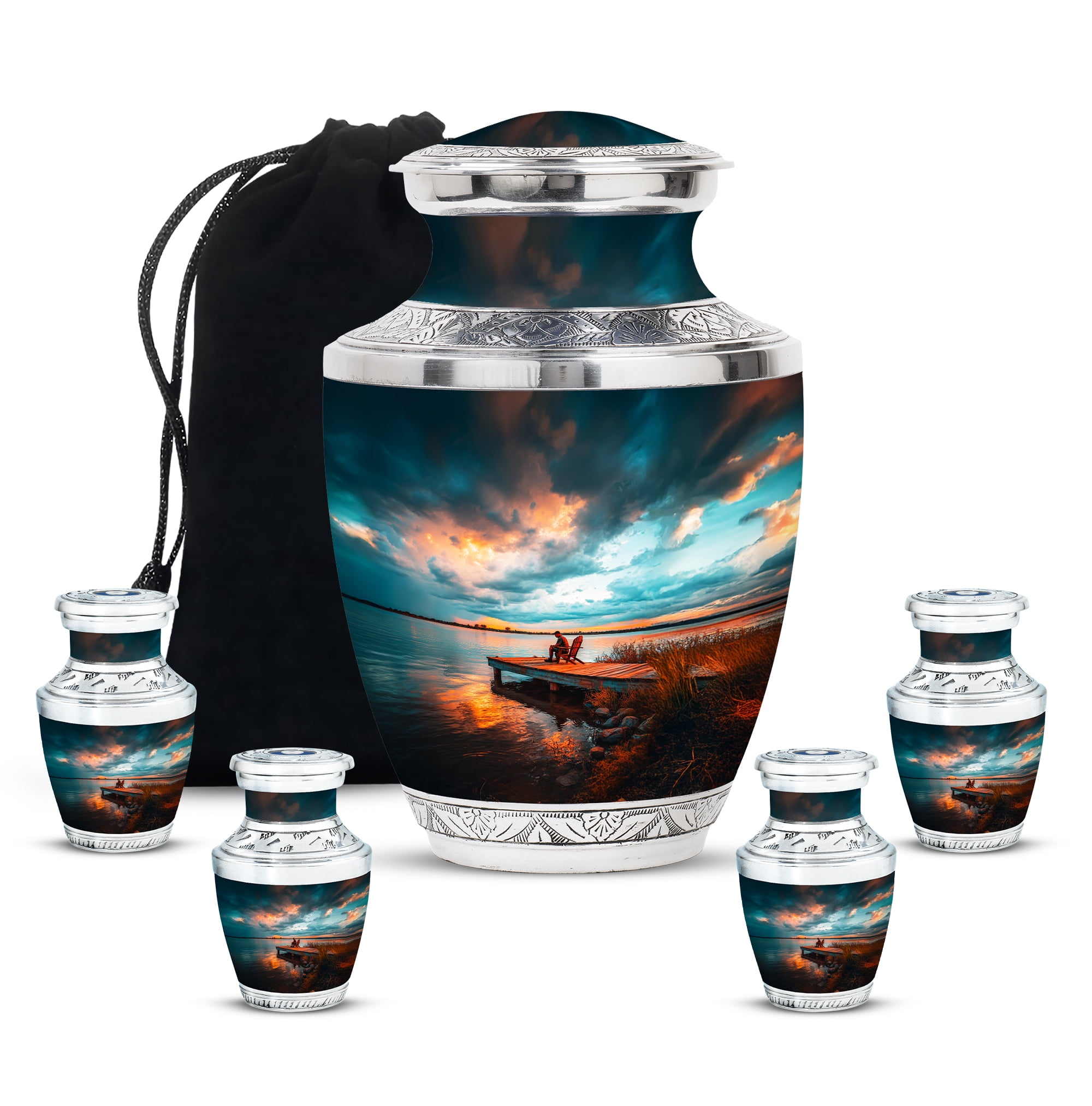 SABURIAL Fishing Urn - Cremation Urns For Human Ashes - Combo 3 - Large ...