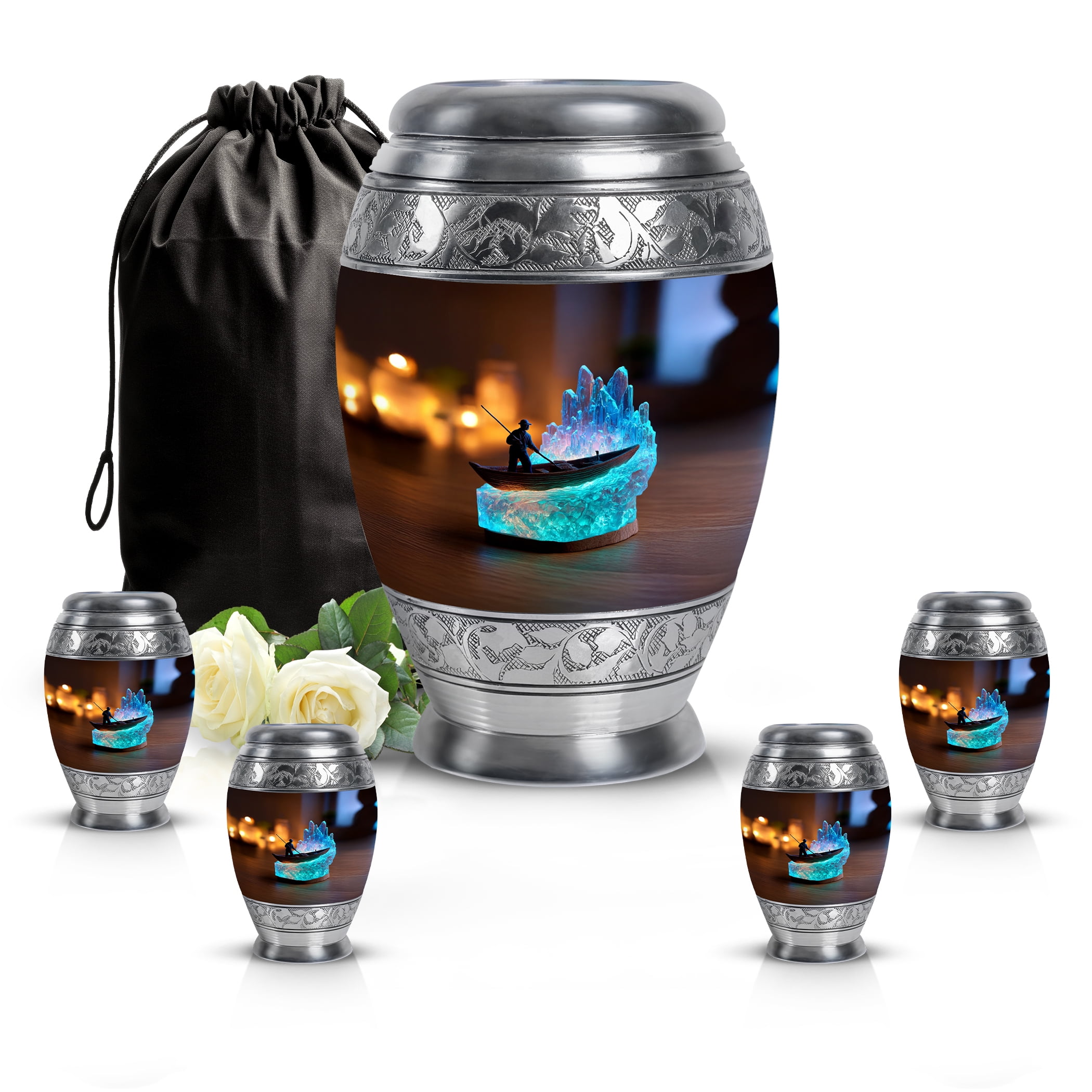 SABURIAL Fishing Urn - Memorial Keepsakes For Ashes - Miniature Urns ...