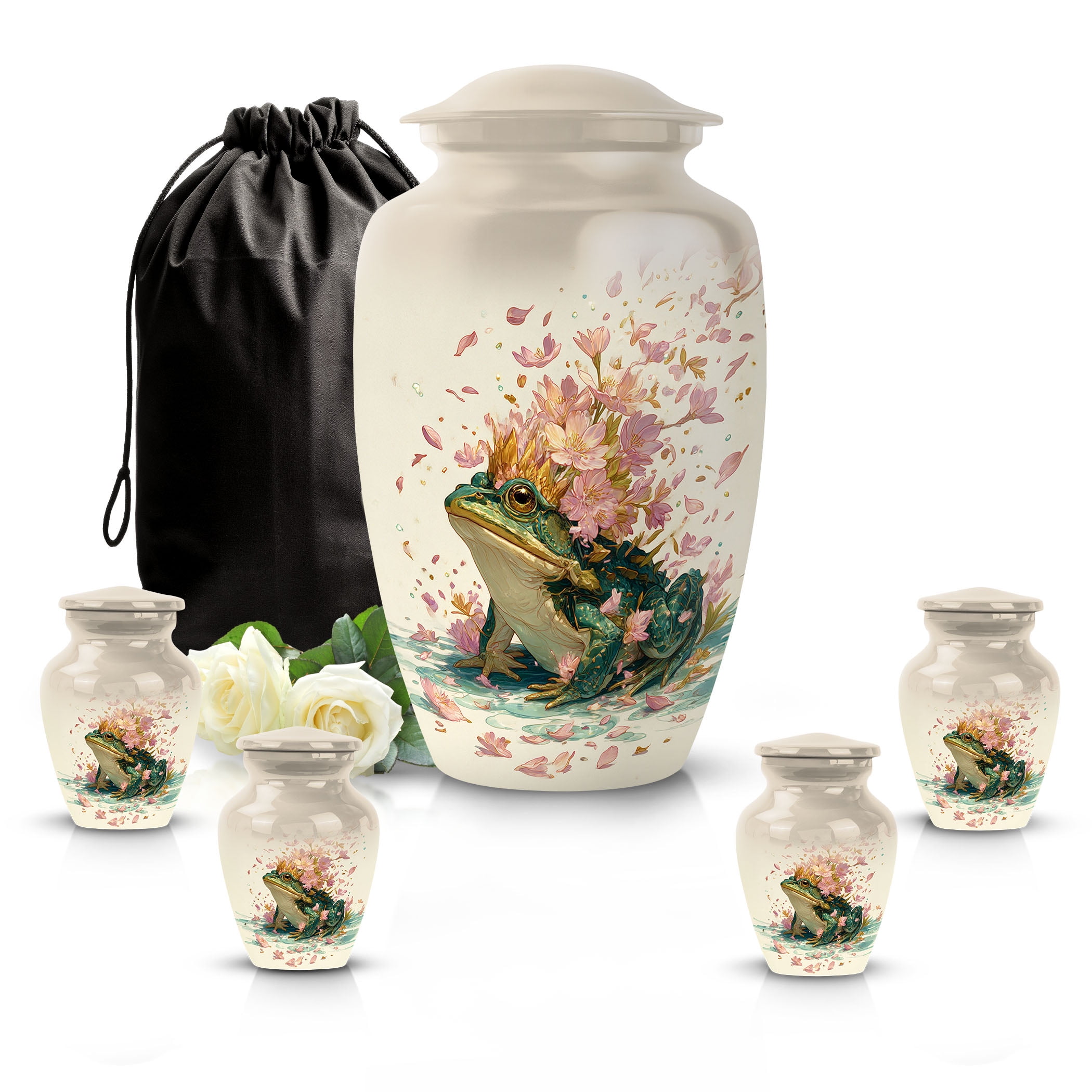 SABURIAL Frogs Urn - Funeral Burial Urn For Mom & Dad Ash - Beautiful ...