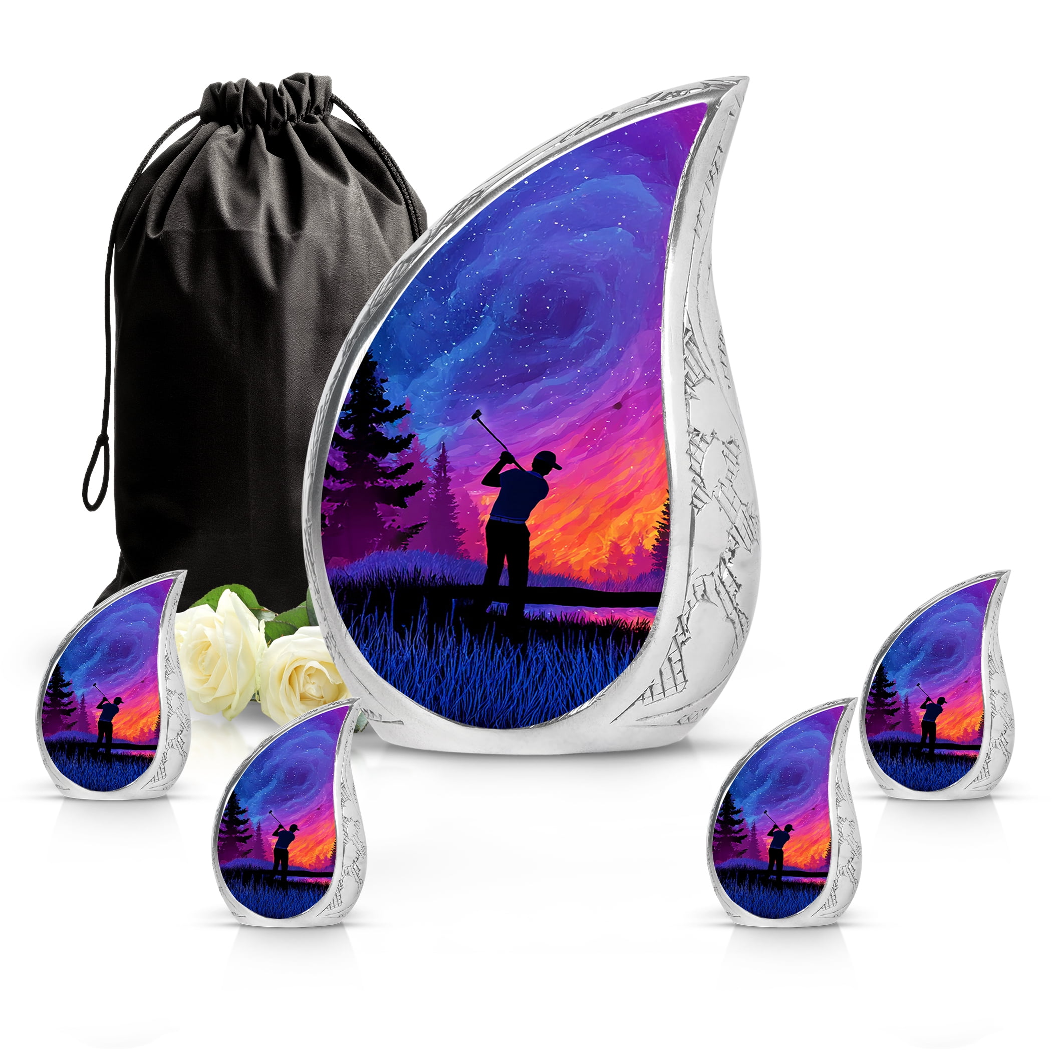 SABURIAL Golf Ball Urn - Burial Urn for Adult Male & Female Ashes ...