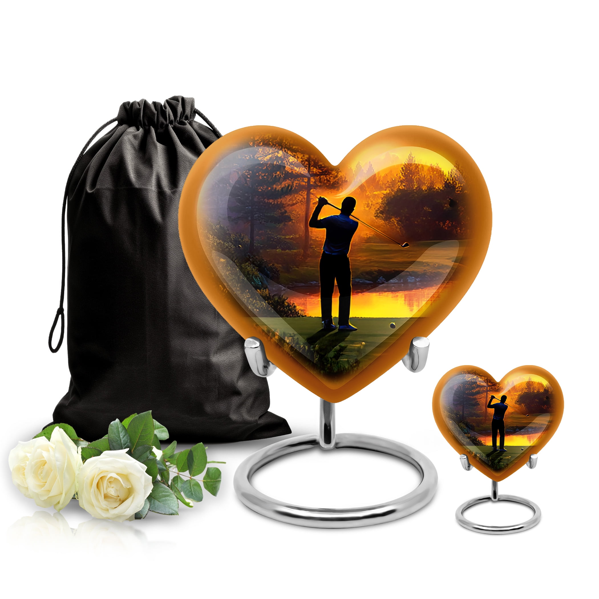 SABURIAL Golf Ball Urn - Funeral Urn For Male & Female - Combo - 8 Inch ...