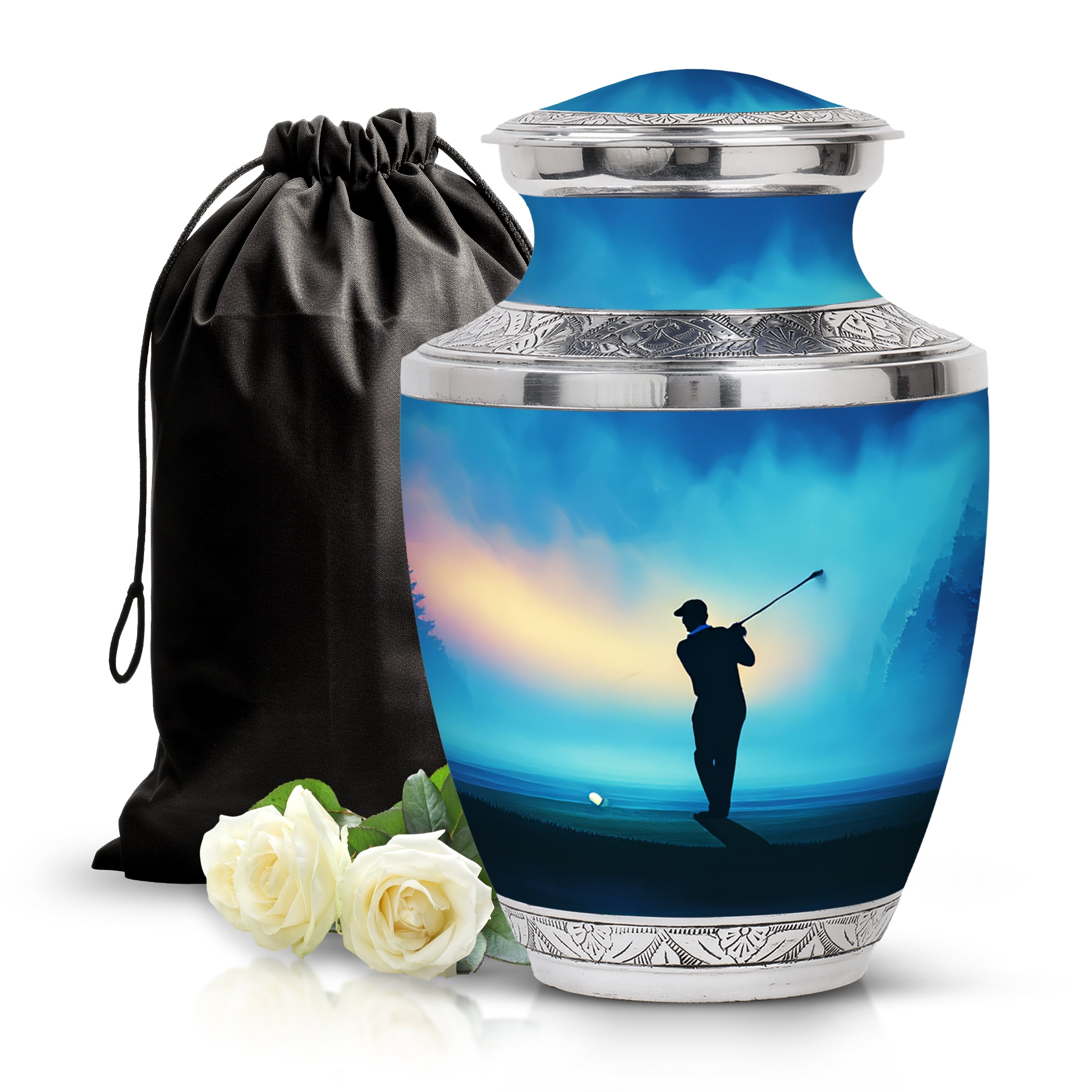 SABURIAL Golf Ball Urn - Handcrafted Funeral Urns for Human Ashes ...