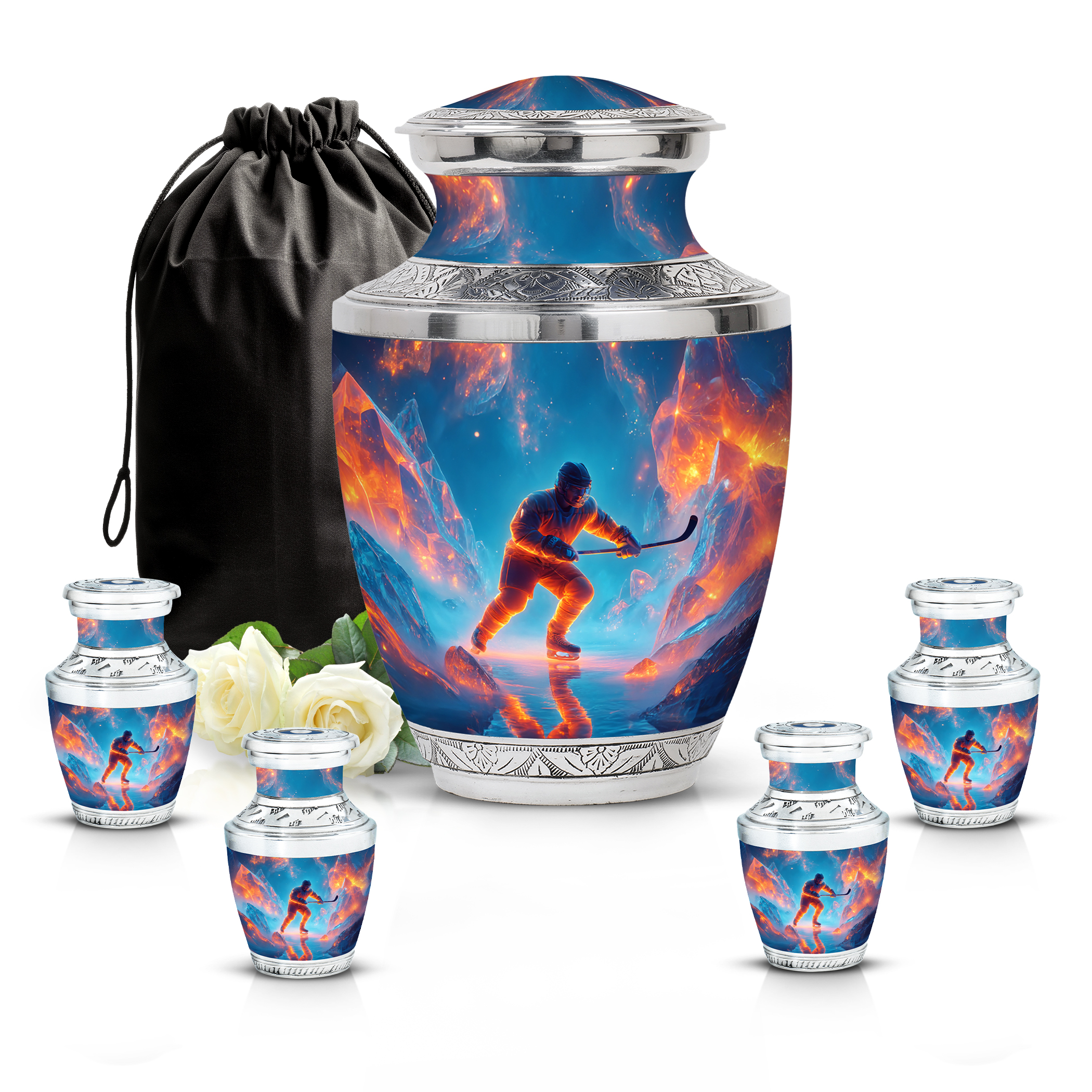 SABURIAL Ice Tower Urn - Elegant Handcrafted Funeral Tribute Urn for ...