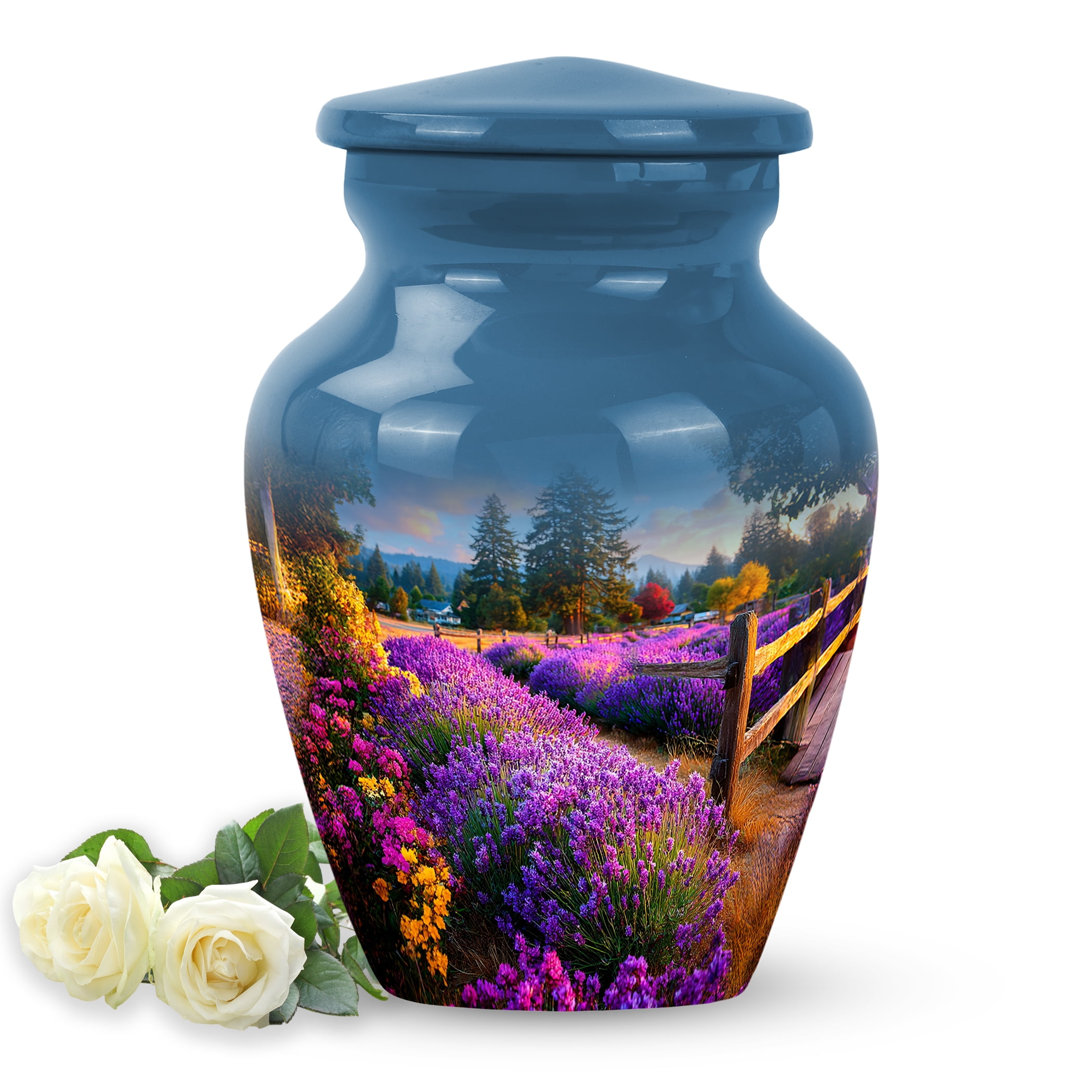 SABURIAL Lavender Grass Urn - Beautiful Burial Urn For Mom & Dad Ash ...