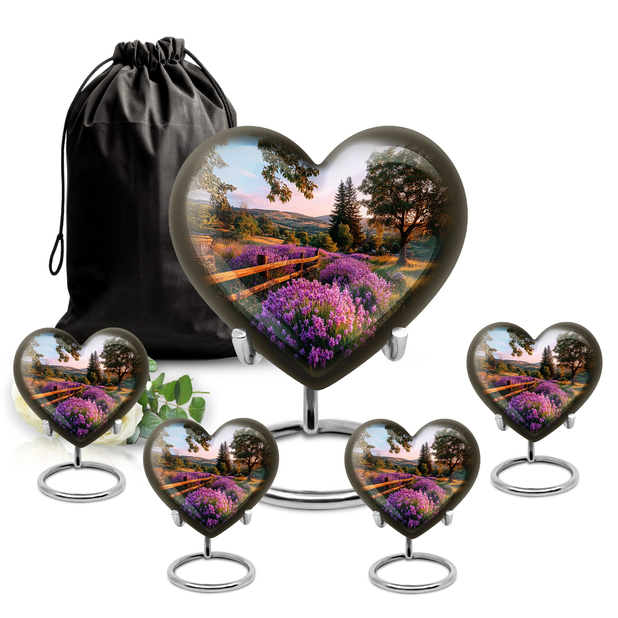SABURIAL Lavender Grass Urn Cremation Urn For Adults - Memorial Ashes ...