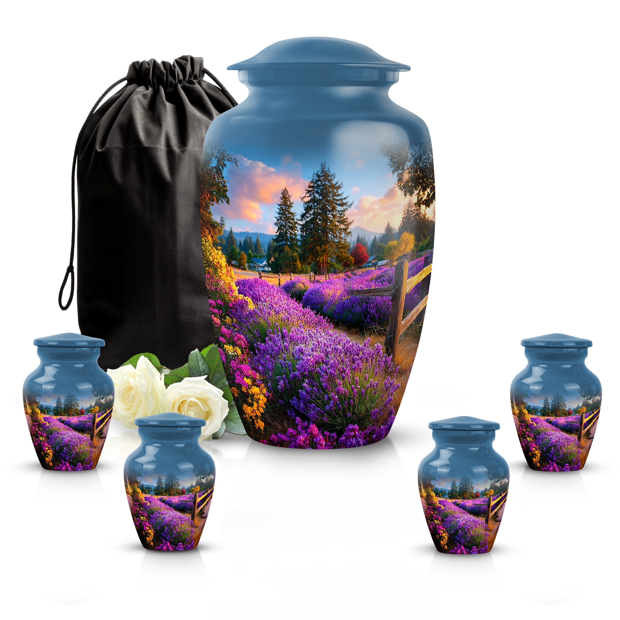 SABURIAL Lavender Grass Urn - Funeral Urn For Mom & Dad Ashes ...