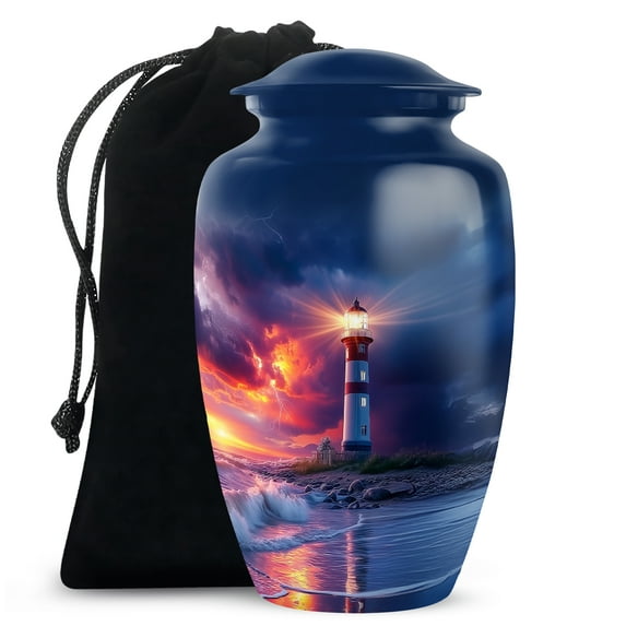 SABURIAL Lighthouse Urn - Adult Urn for Human Ashes - 10 Inch - Large ...