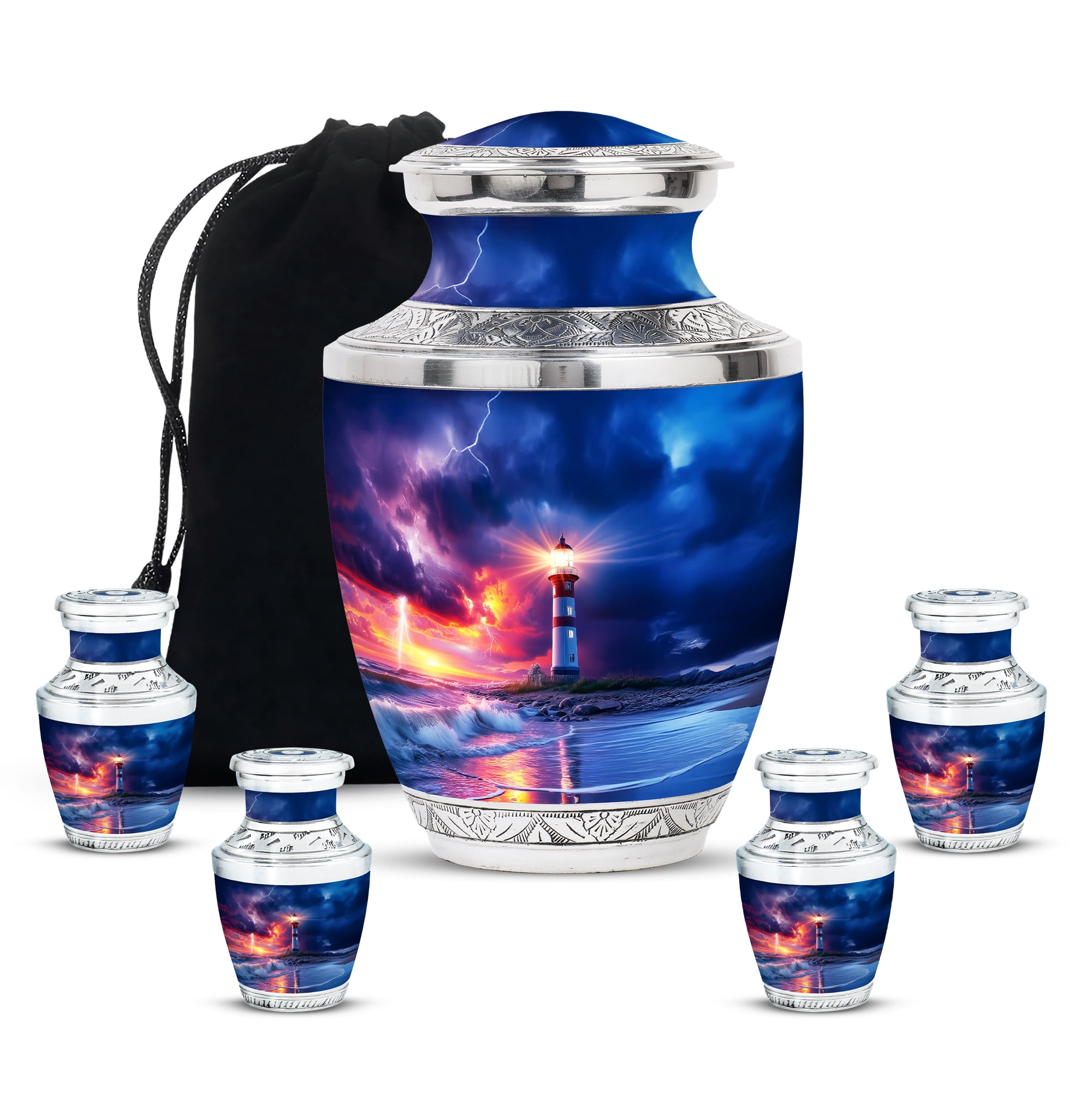 SABURIAL Lighthouse Urn - Ashes Urns Human Remains - Combo 3 - Large ...