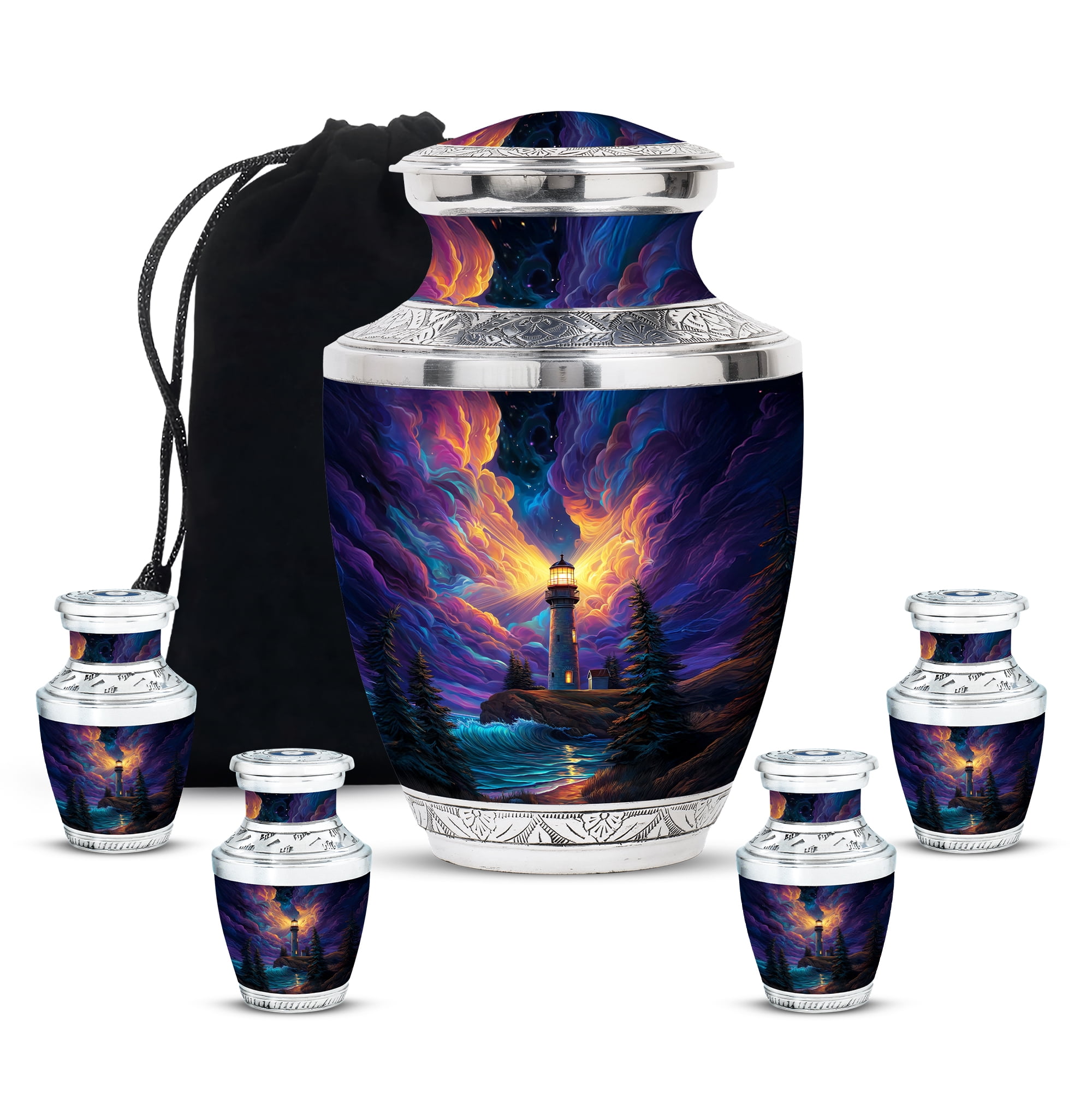 SABURIAL Lighthouse Urn - Human Remains - Combo 3 - Large With 3 Inch ...
