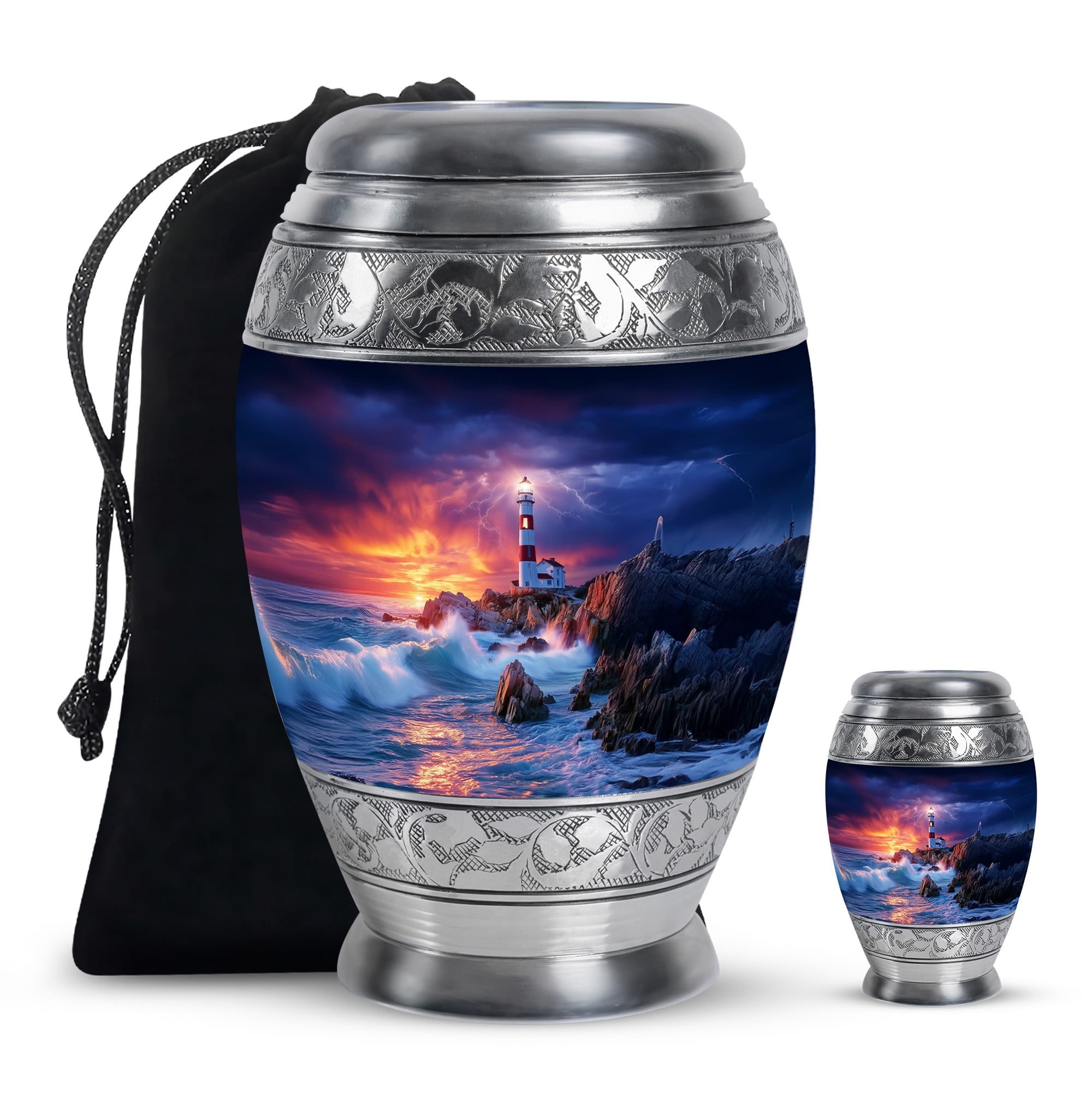 SABURIAL Lighthouse Urn - Large Burial Urns For Mom & Dad - Little ...